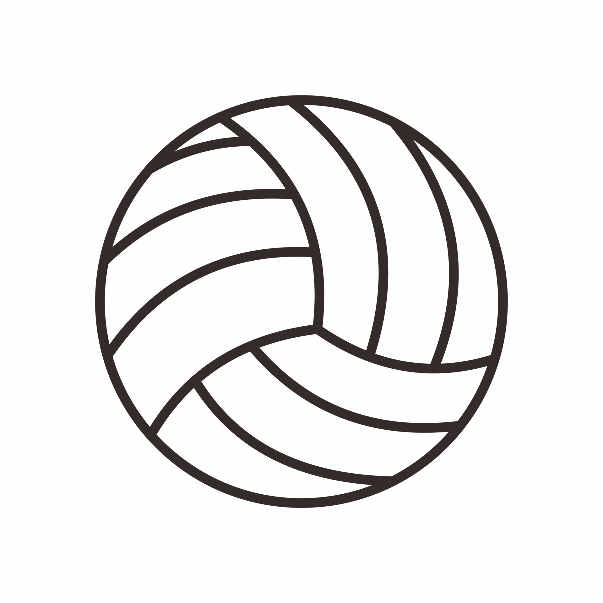 Volleyball Outline Style Icon 13296433 Vector Art At Vecteezy