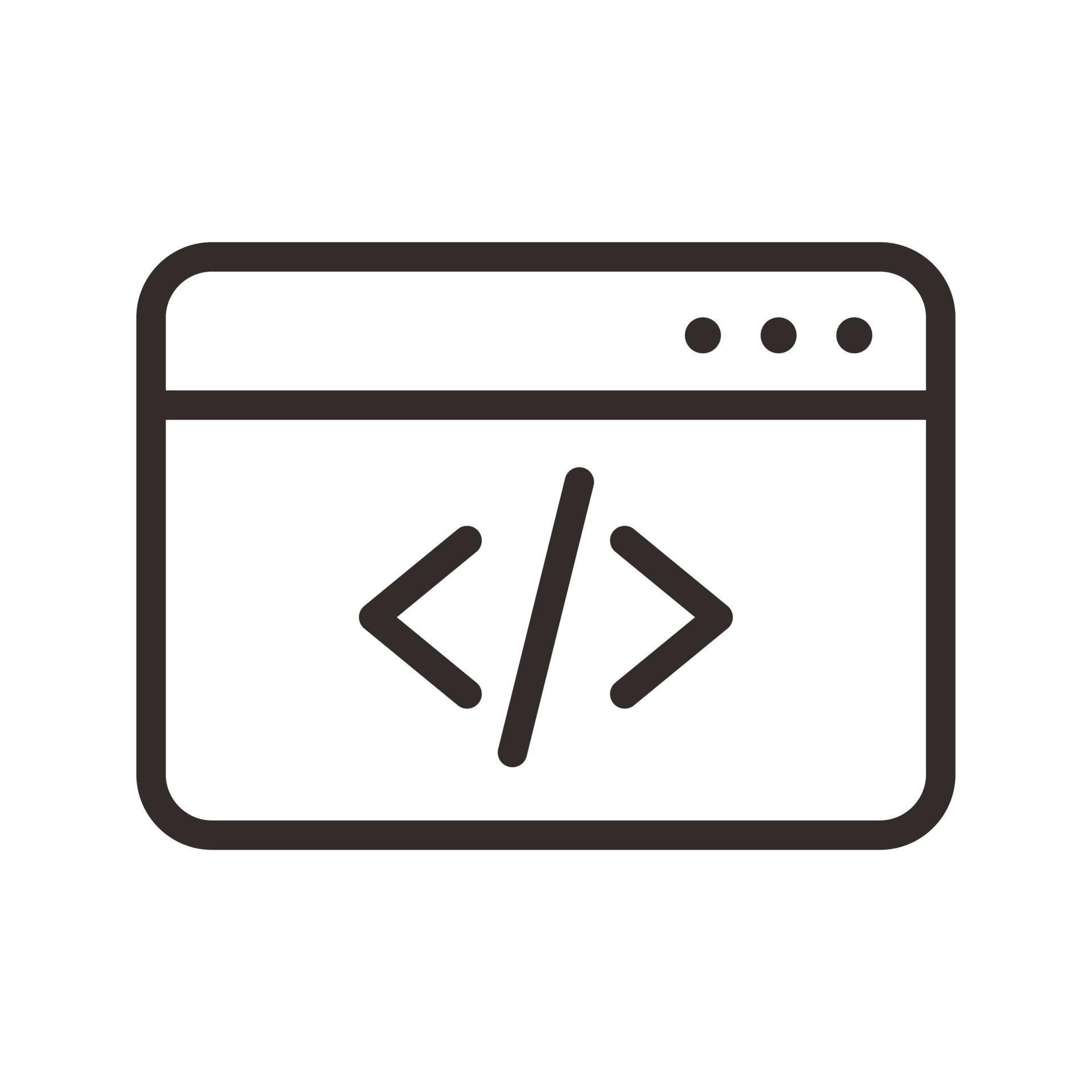 Coding Outline Style Icon 13296456 Vector Art At Vecteezy