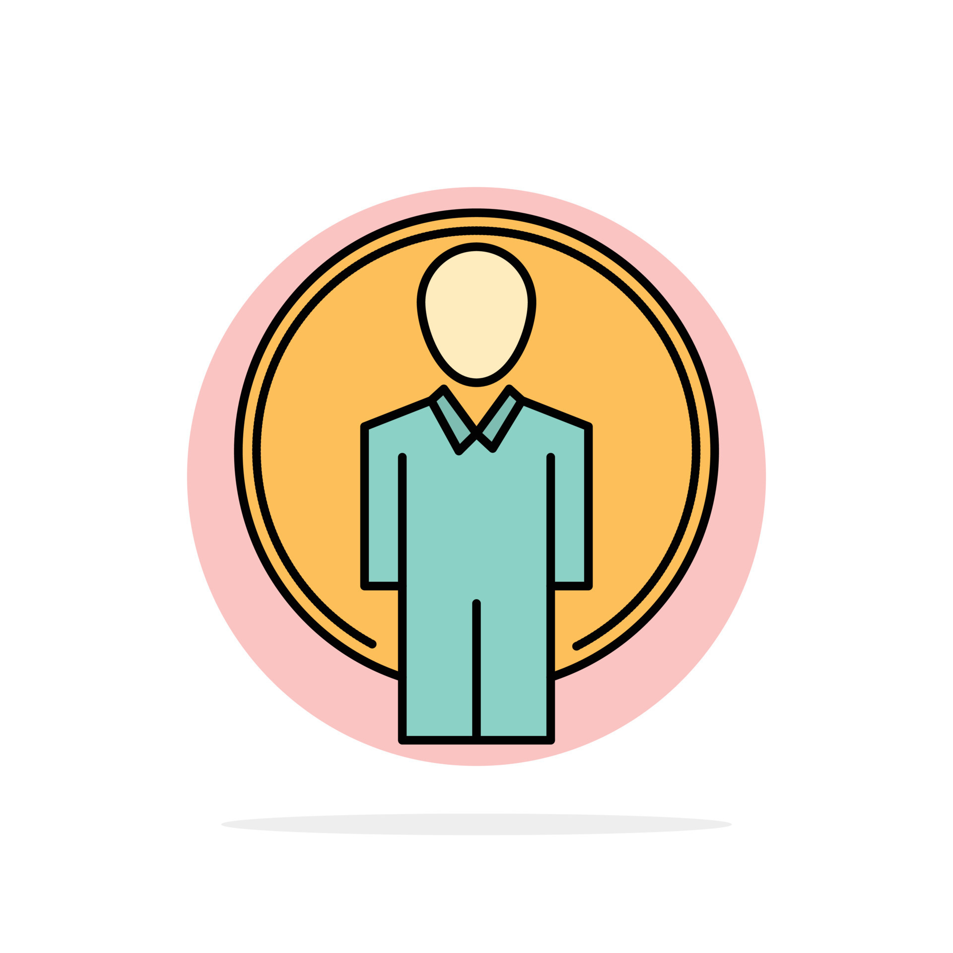 User Id Login Image Abstract Circle Background Flat Color Icon 13300468 Vector Art At Vecteezy