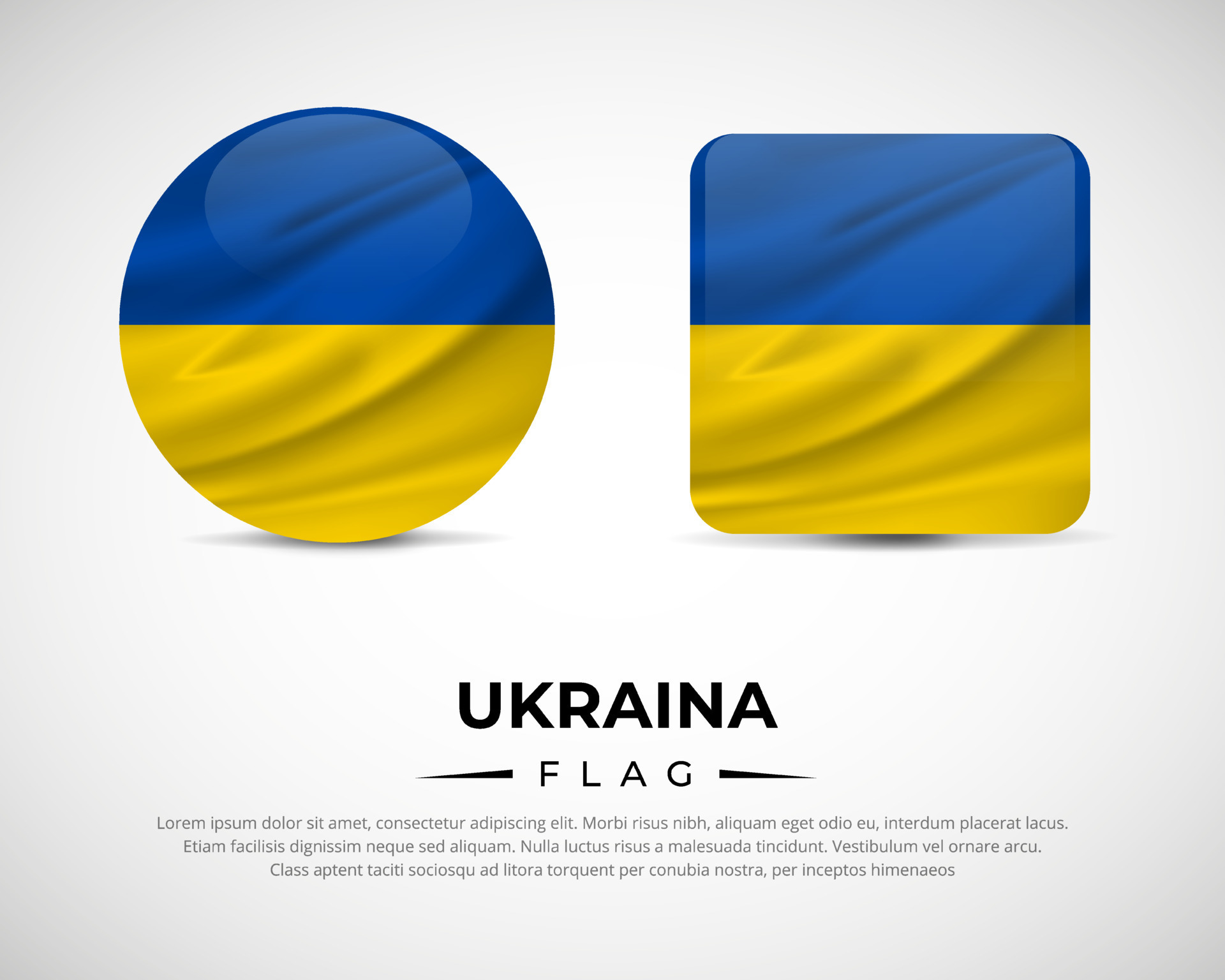 colección de icono del emblema de la bandera de Ucrania. vector de ... colección de icono del emblema de la bandera de Ucrania. vector de ...