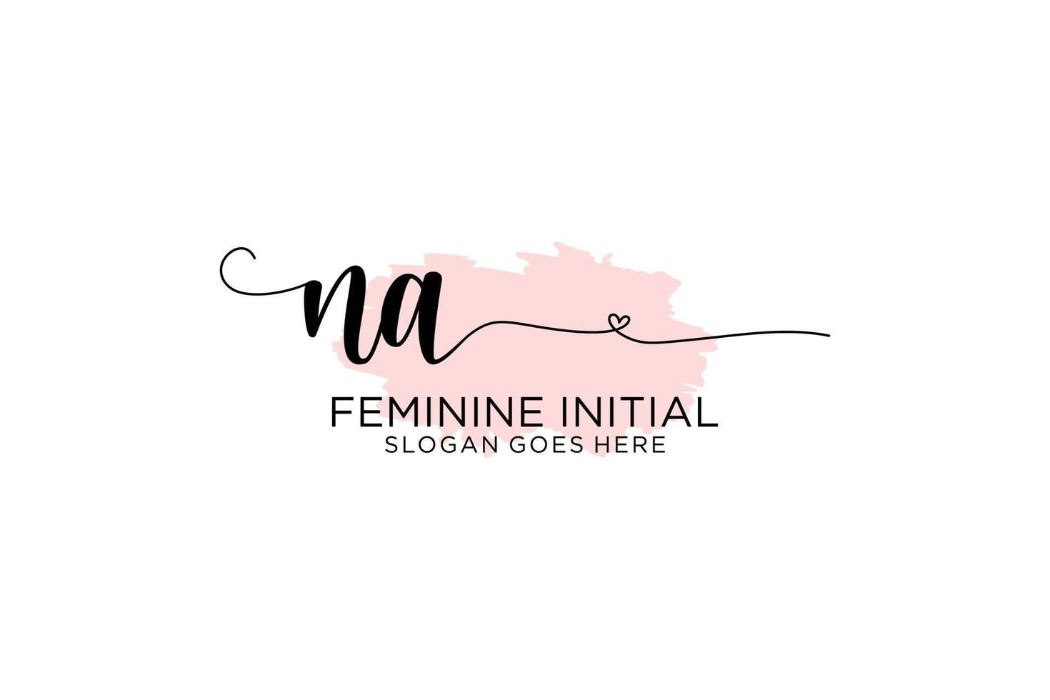 Initial Na Beauty Monogram And Elegant Logo Design Handwriting Logo Of Initial Signature