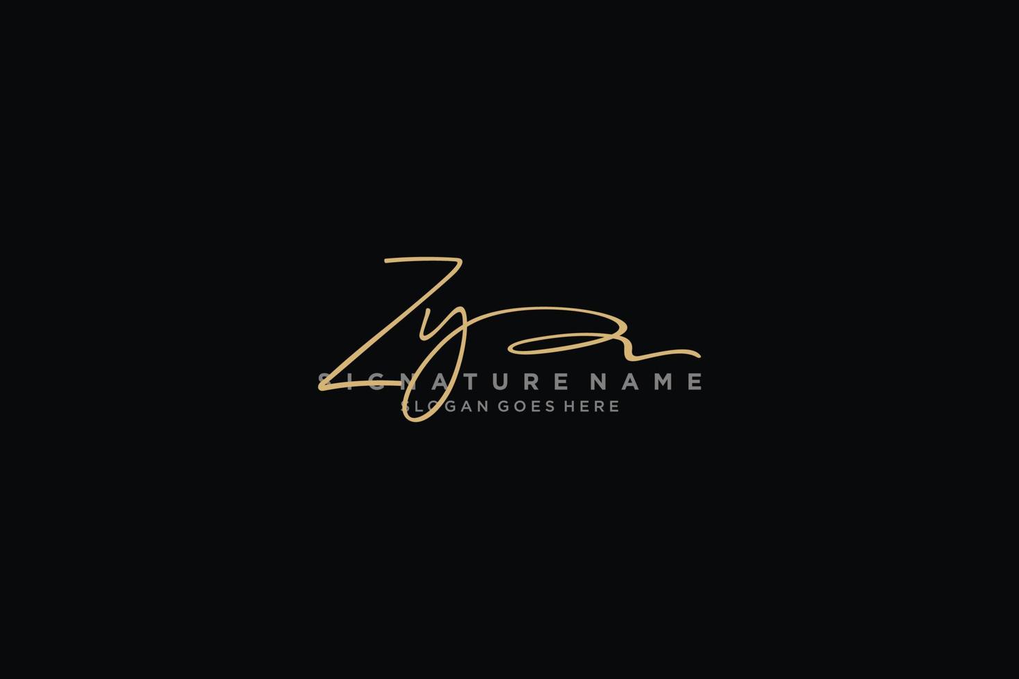 Initial Zy Letter Signature Logo Template Elegant Design Logo Sign Symbol Template Vector Icon