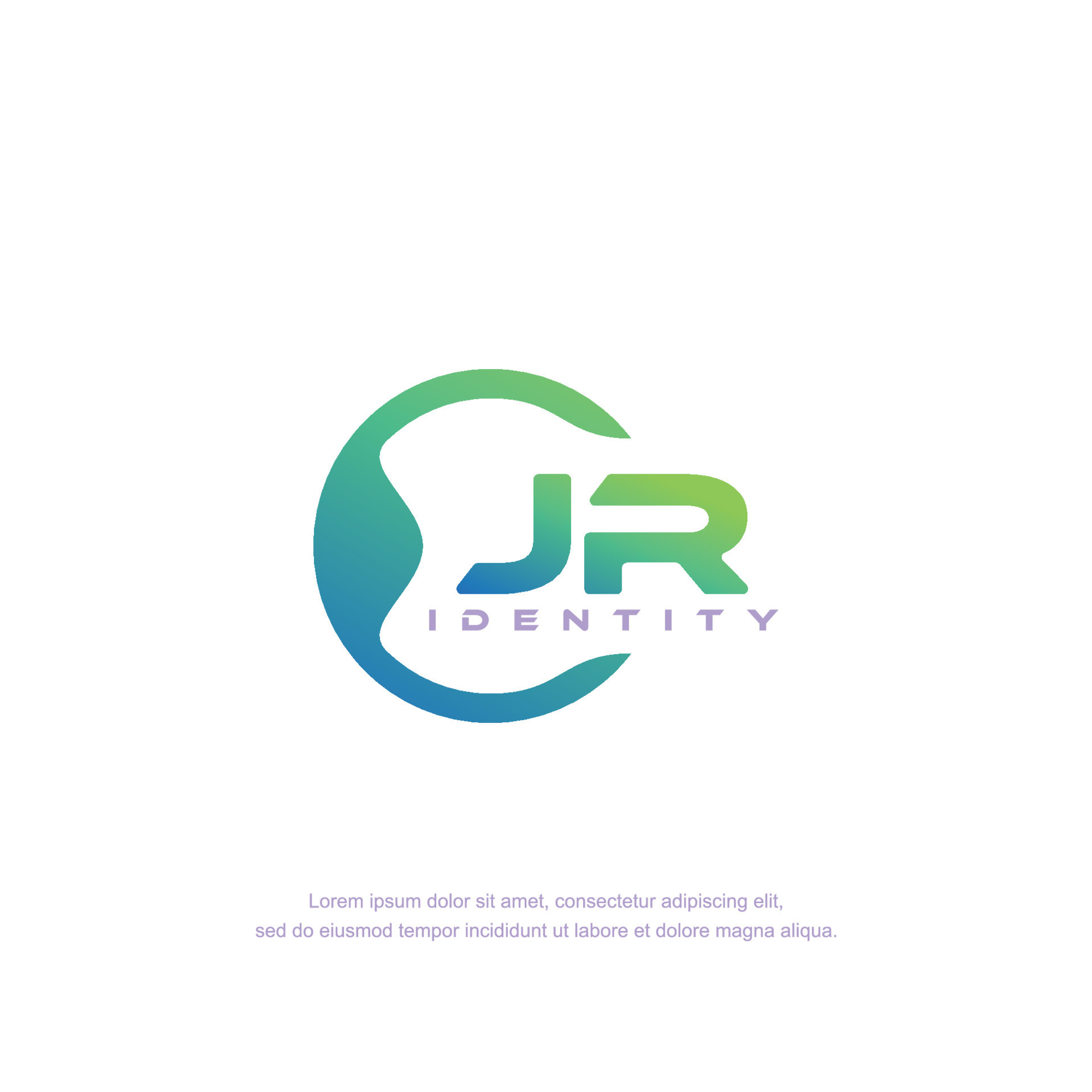 JR Initial letter circular line logo template vector with gradient color blend 13311748 Vector ...