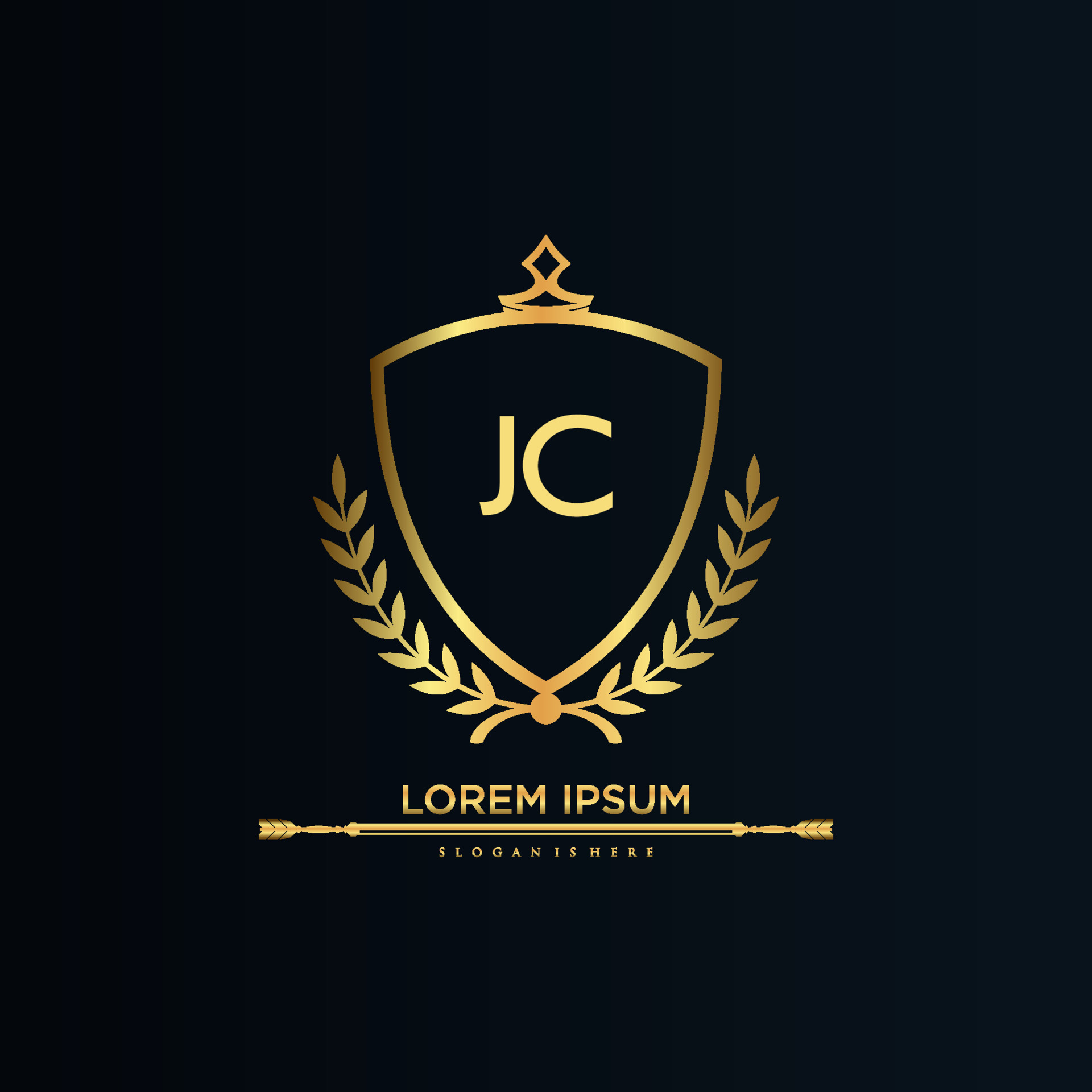 JC Letter Initial with Royal Template.elegant with crown logo vector ... JC Letter Initial with Royal Template.elegant with crown logo vector ...