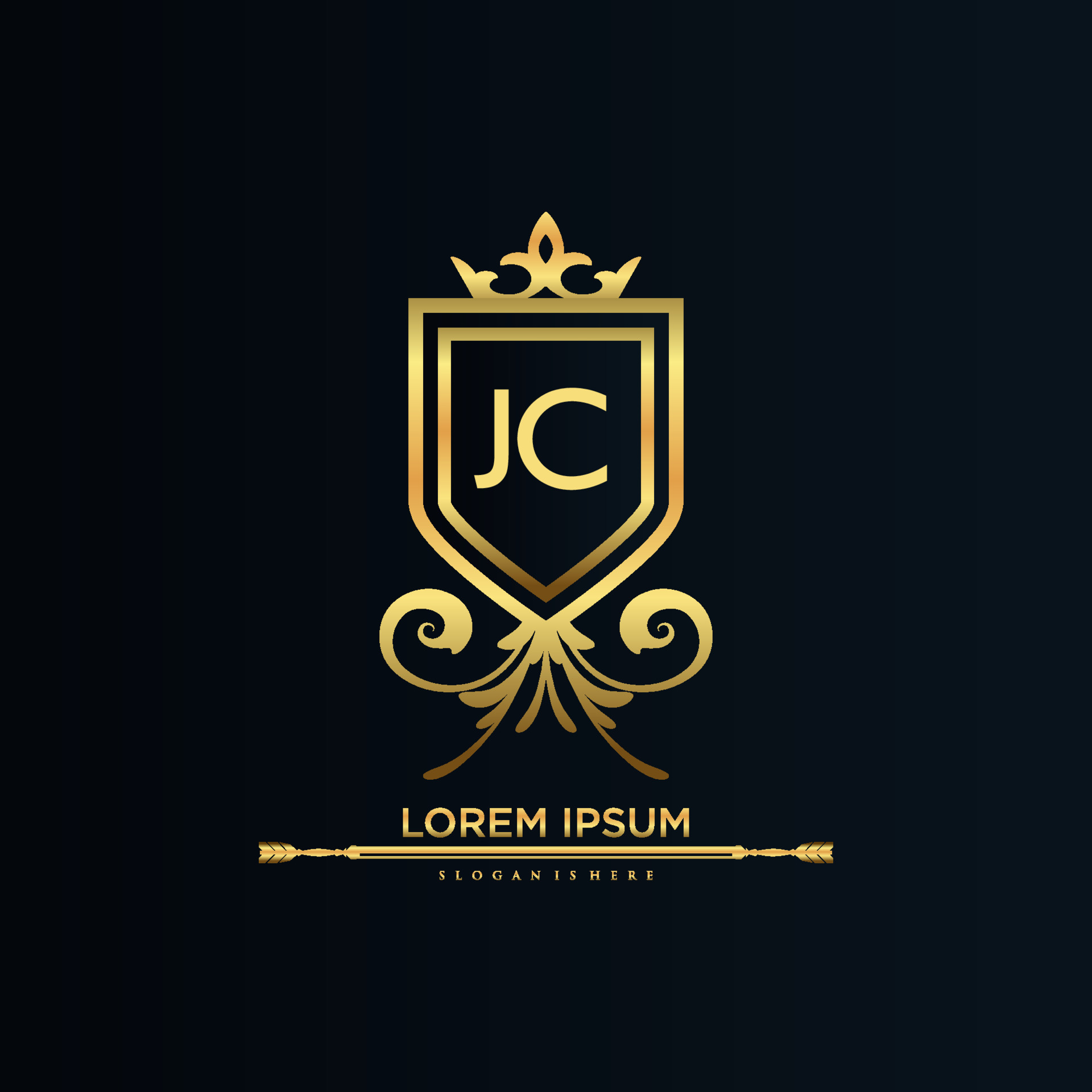 JC Letter Initial with Royal Template.elegant with crown logo vector ... JC Letter Initial with Royal Template.elegant with crown logo vector ...