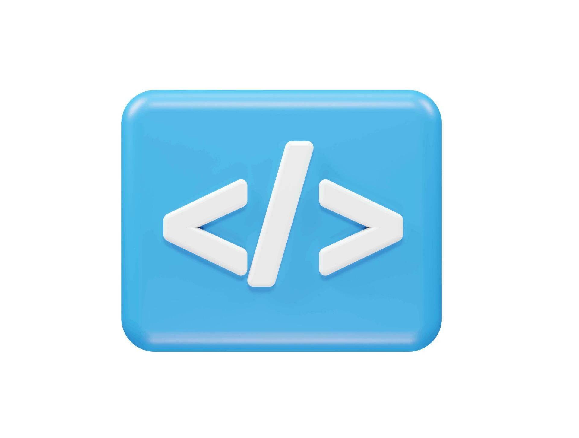 Html icon 3d rendering illustration 13313399 Vector Art at Vecteezy