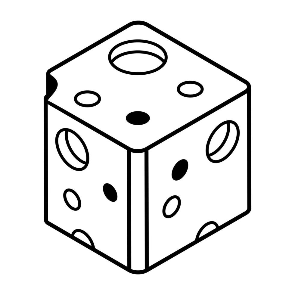 A premium line isometric icon of cheese slice 13313643 Vector Art at ...