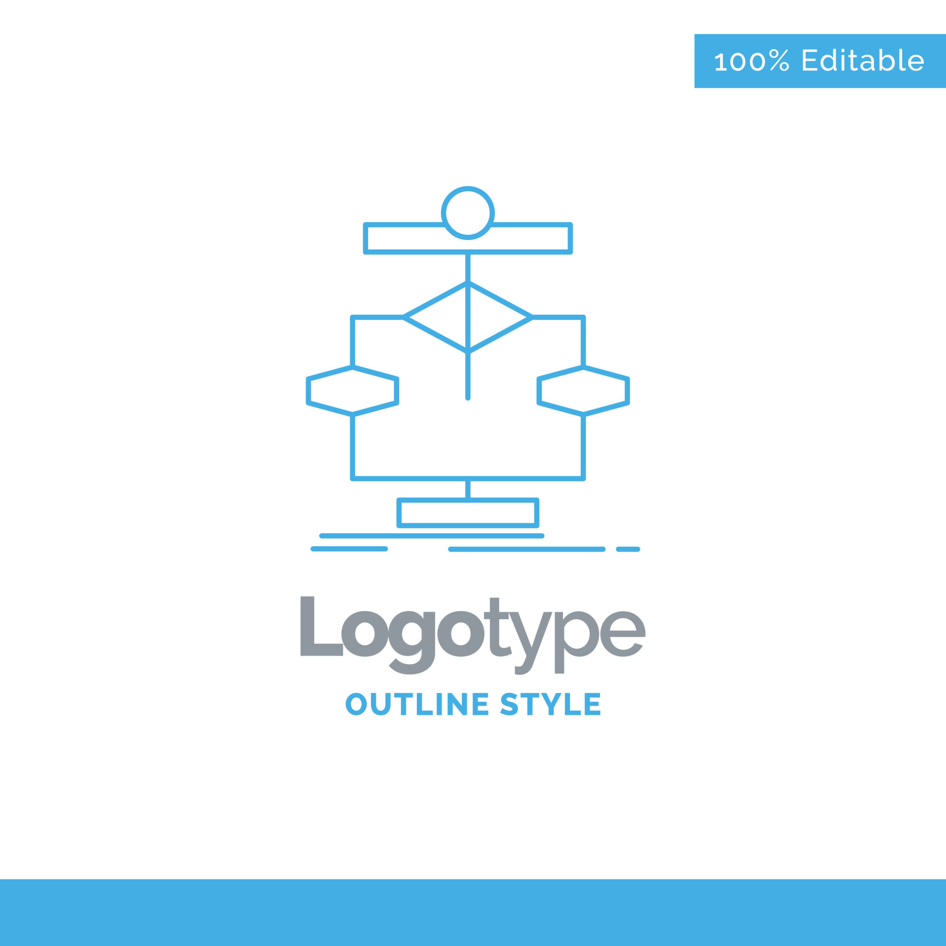 Blue Logo design for Algorithm. 13314634 Vector Art at Vecteezy
