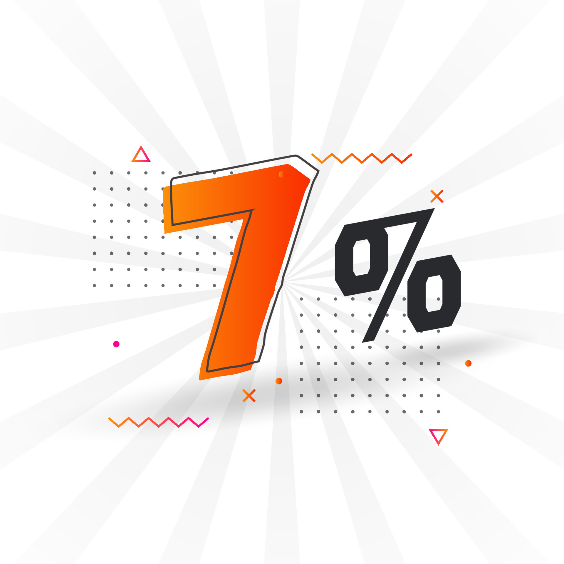 7 discount marketing banner promotion. 7 percent sales promotional ...