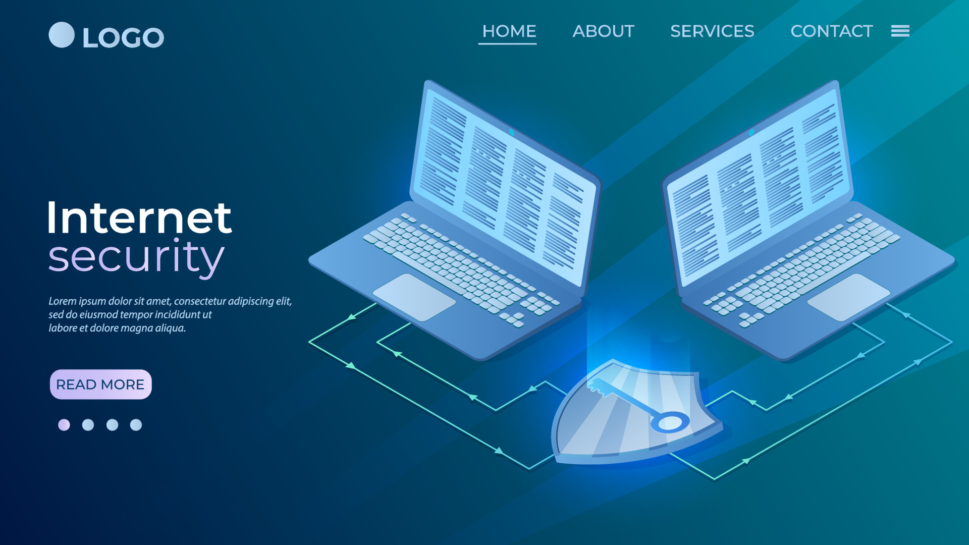 Internet security.The concept of secure data transmission over the world wide web.Use of ...