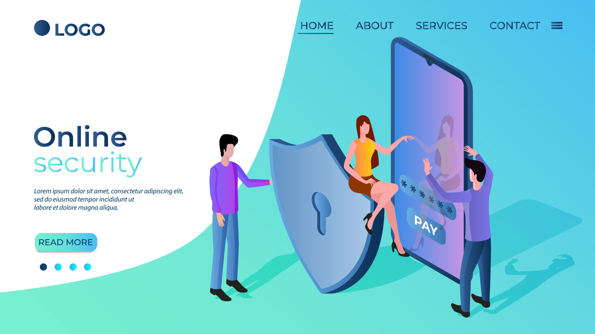 Online Securitymobile Data Securitythe Concept Of Protecting Online