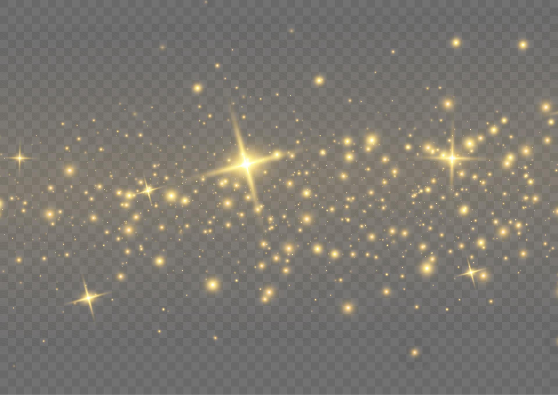 Vector sparkles. Gold dust. Yellow sparks shine light effect. 13316993 Vector Art at Vecteezy