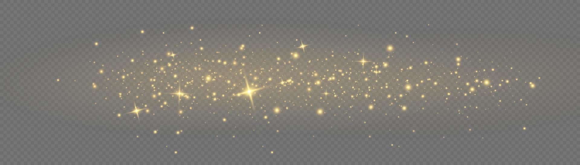 Vector sparkles. Gold dust. Yellow sparks shine light effect. 13317038 Vector Art at Vecteezy