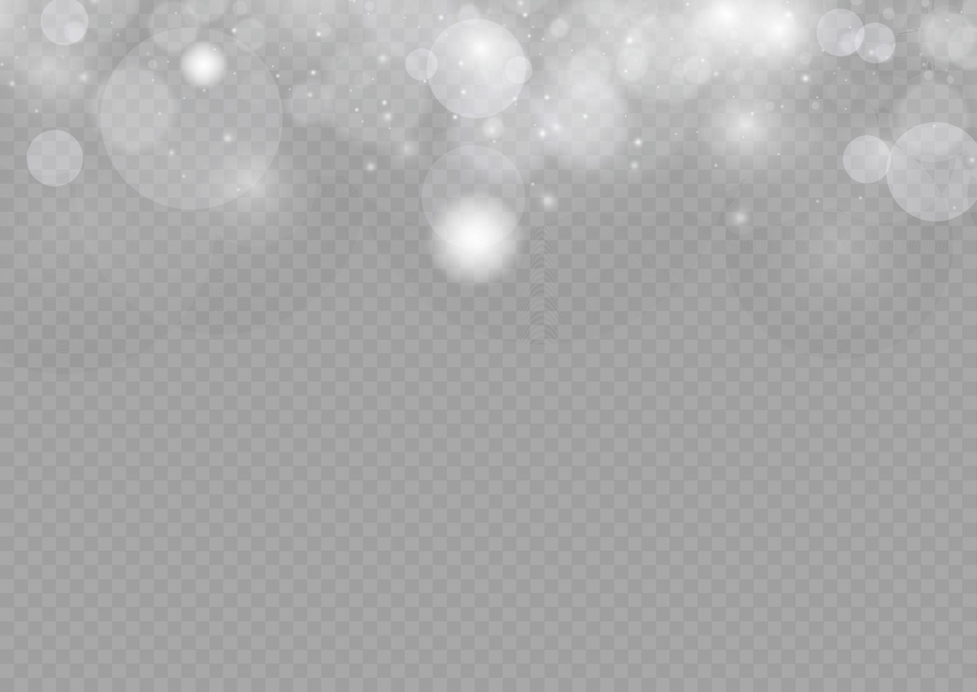 Light bokeh effect isolated background. Light abstract glowing bokeh lights. Christmas ...