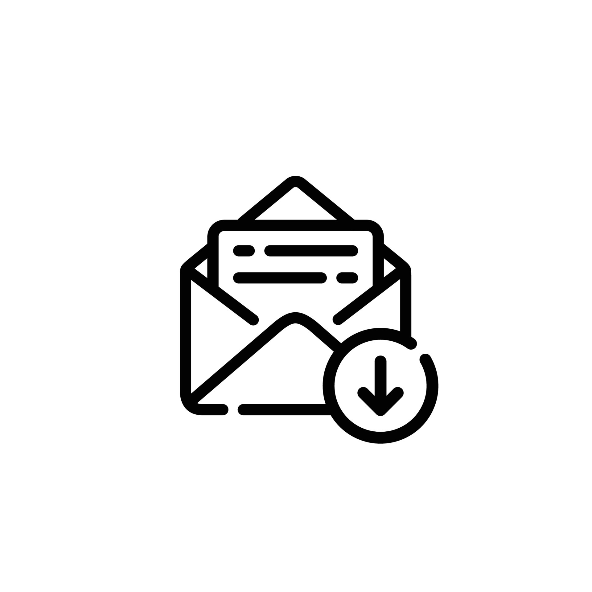 Received email line icon. Received message icon 13317596 Vector Art at ... Received email line icon. Received message icon 13317596 Vector Art at ...