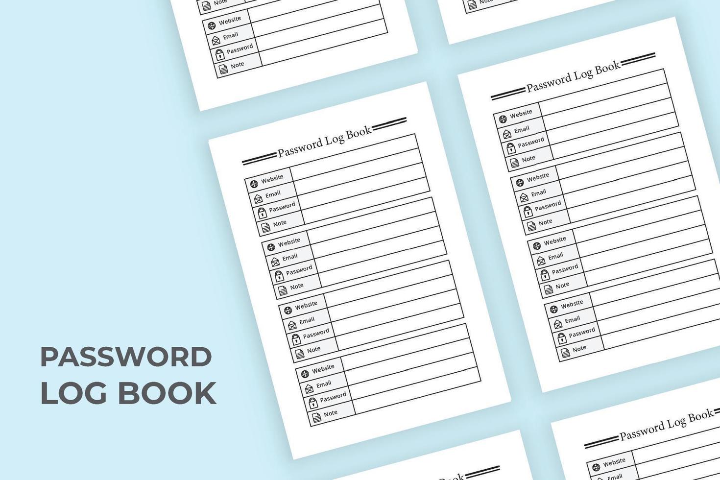 Password Tracker Log Book Interior Password Tracker Notebook Template