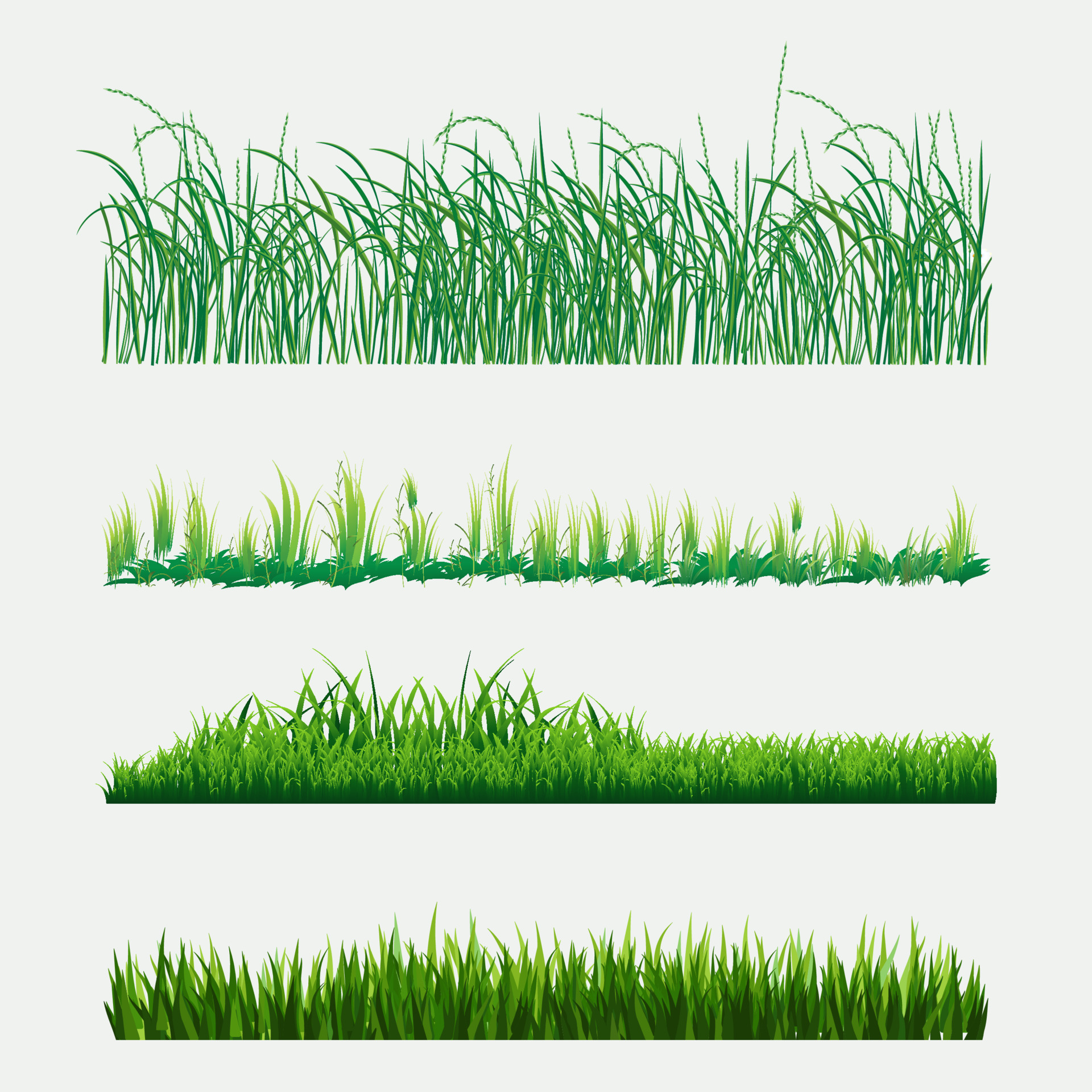 Grass illustration design bundle. Nature art 13319494 Vector Art at ...