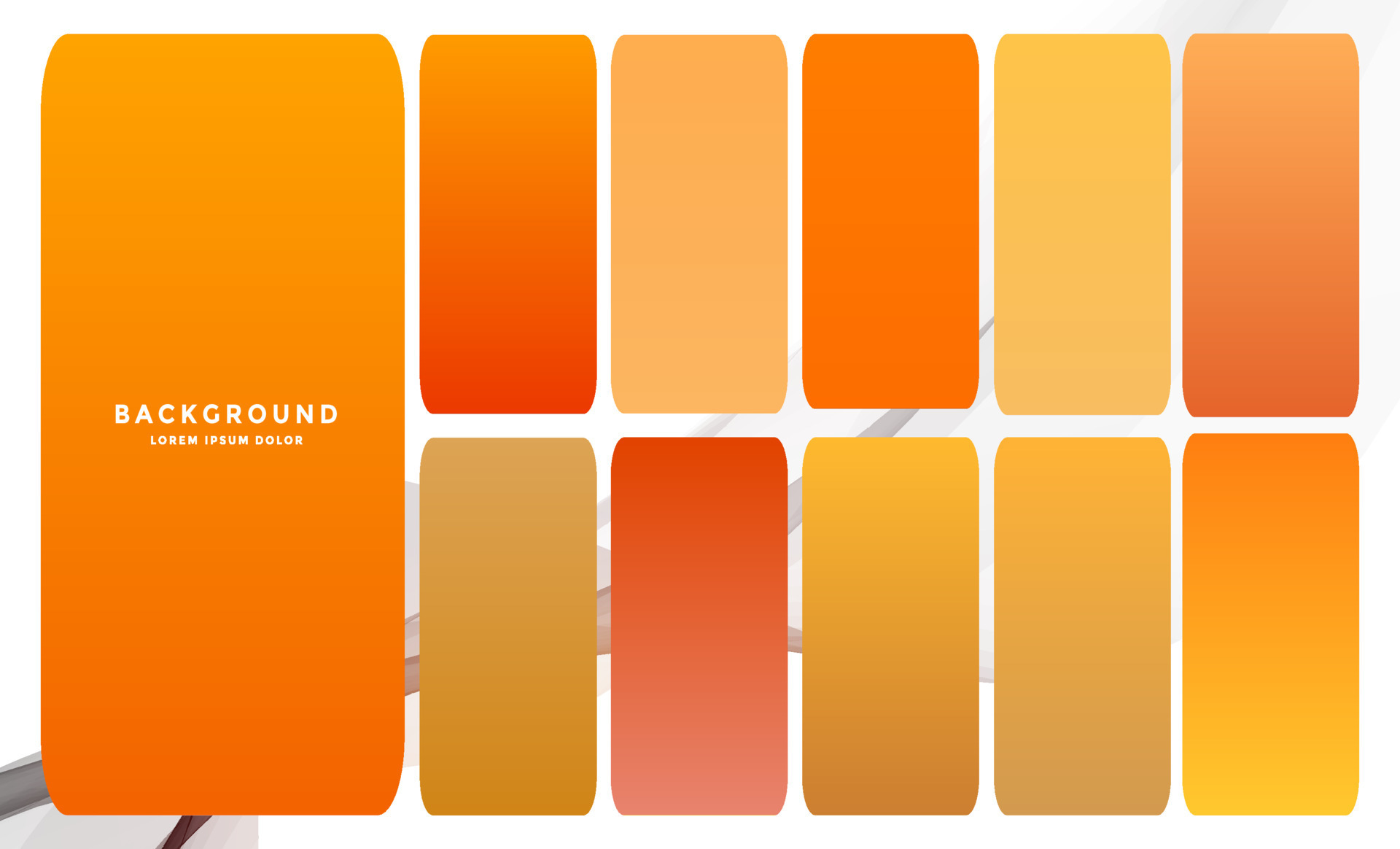 Bright orange autumn color gradients set 13320164 Vector Art at Vecteezy