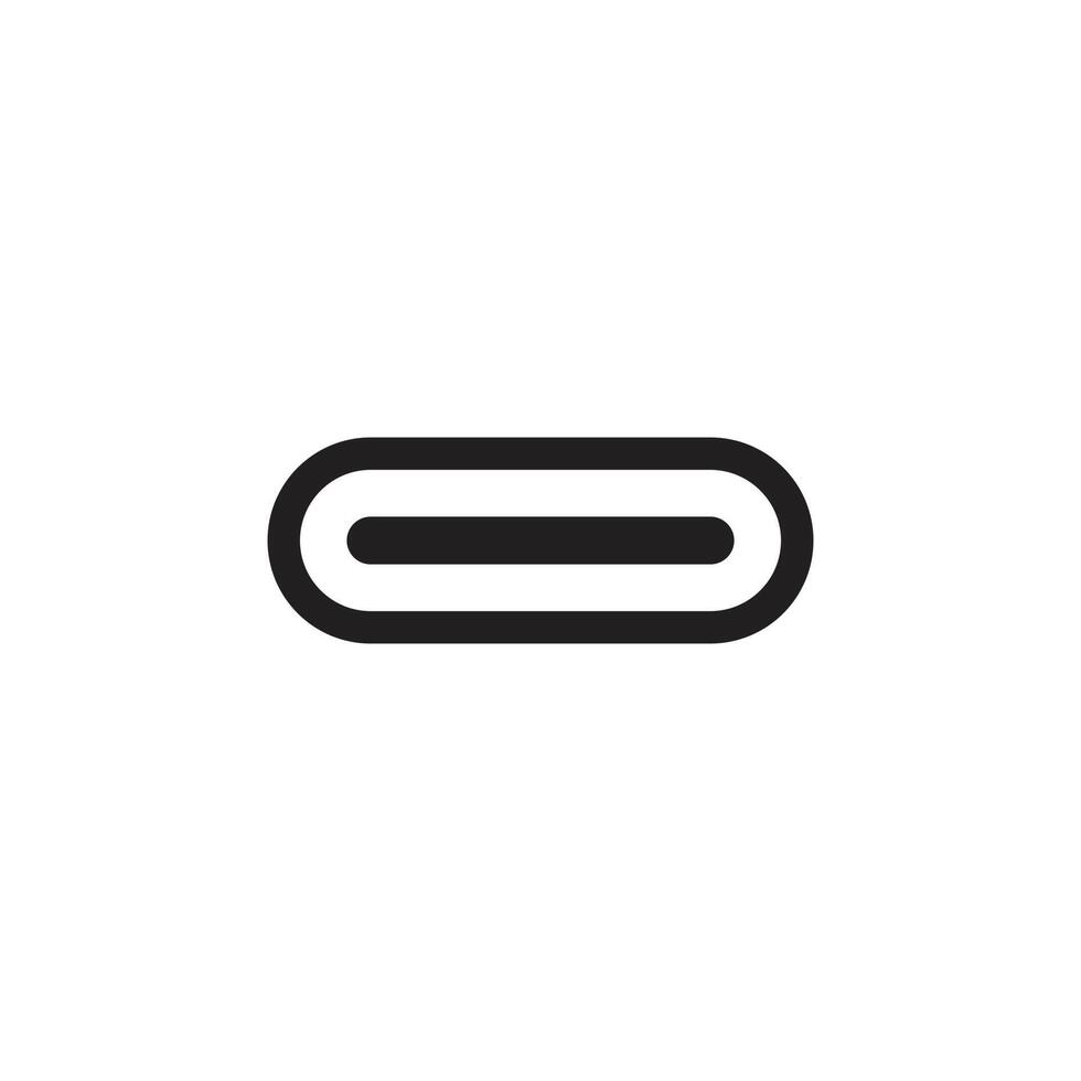 eps10 black vector USB Type C port connector abstract icon isolated on ... eps10 black vector USB Type C port connector abstract icon isolated on ...