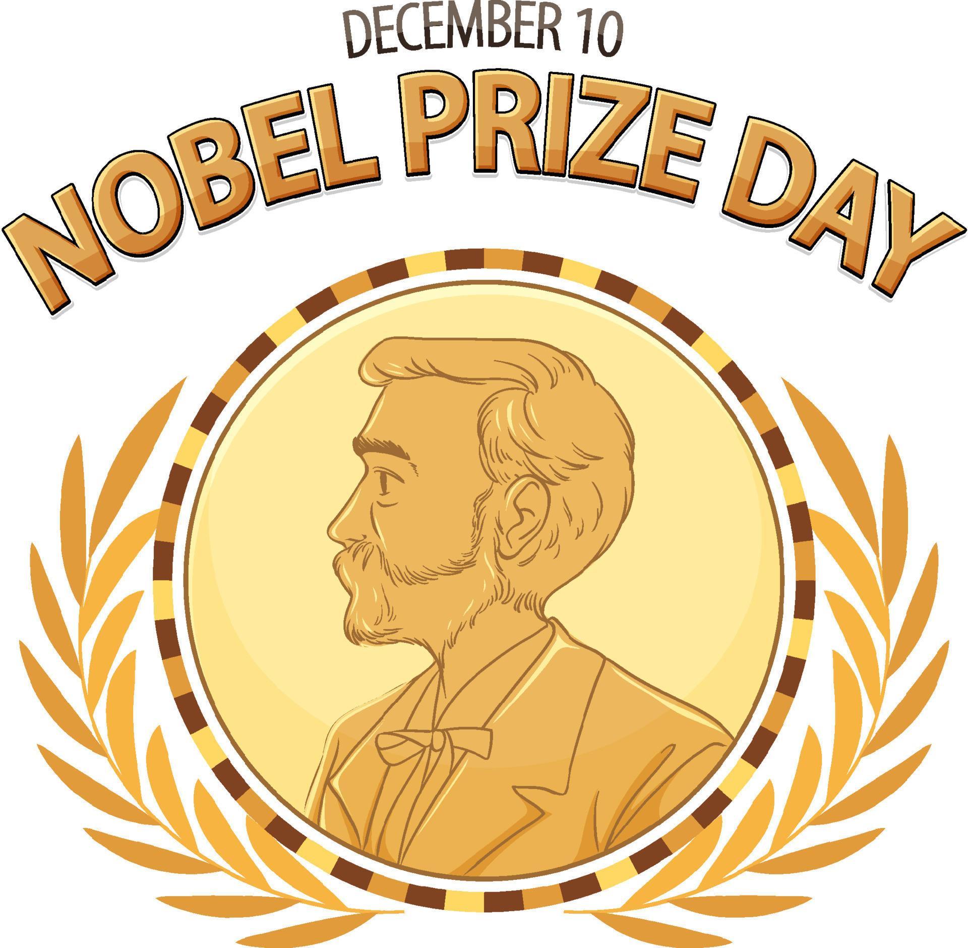 Nobel Prize Day Text For Banner Or Poster Design 13320658 Vector Art At