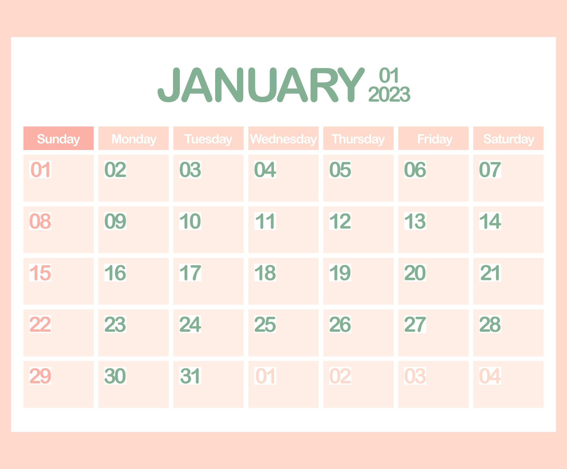 Calendar for year 2023. January. Office Corporate planner template in ... Calendar for year 2023. January. Office Corporate planner template in ...
