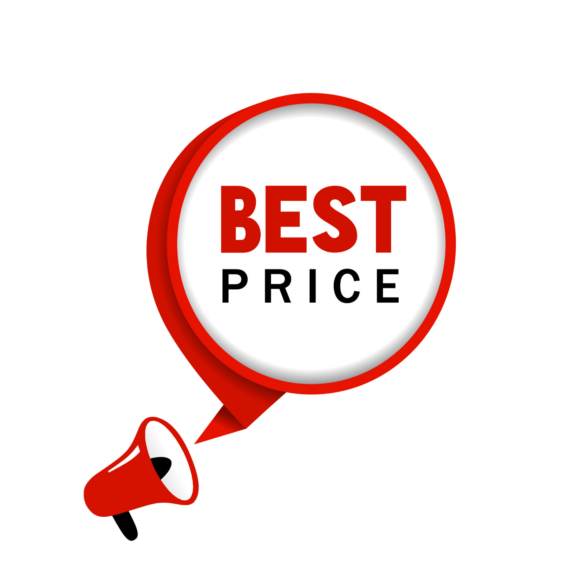 Best price banner design. Speech bubble with megaphone. Vector ... Best price banner design. Speech bubble with megaphone. Vector ...