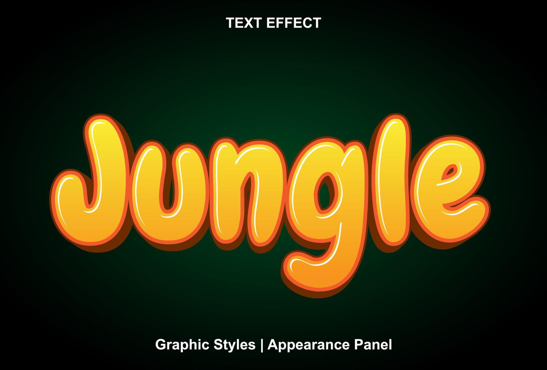 jungle text effect with graphic style 13323853 Vector Art at Vecteezy