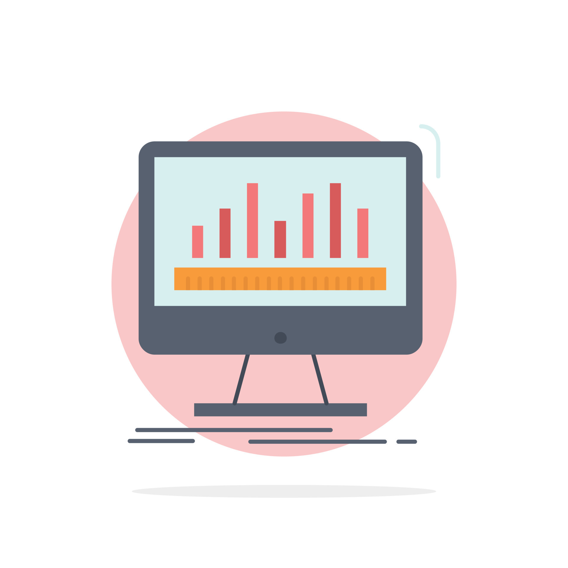 Analytics Processing Dashboard Data Stats Flat Color Icon Vector