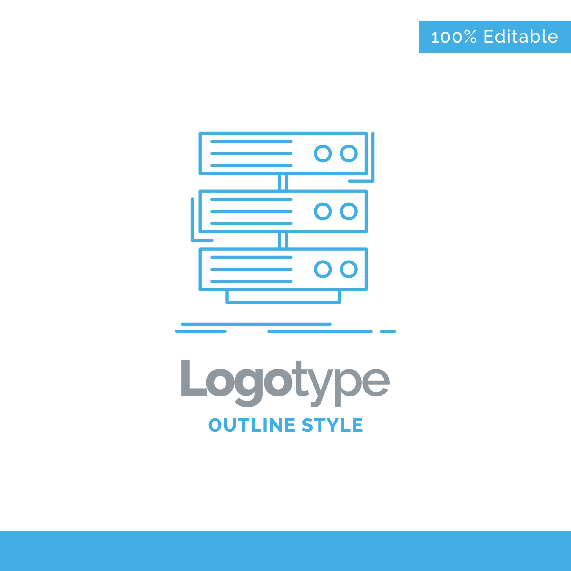 Blue Logo design for server. storage. rack. database. data 13327321 ...