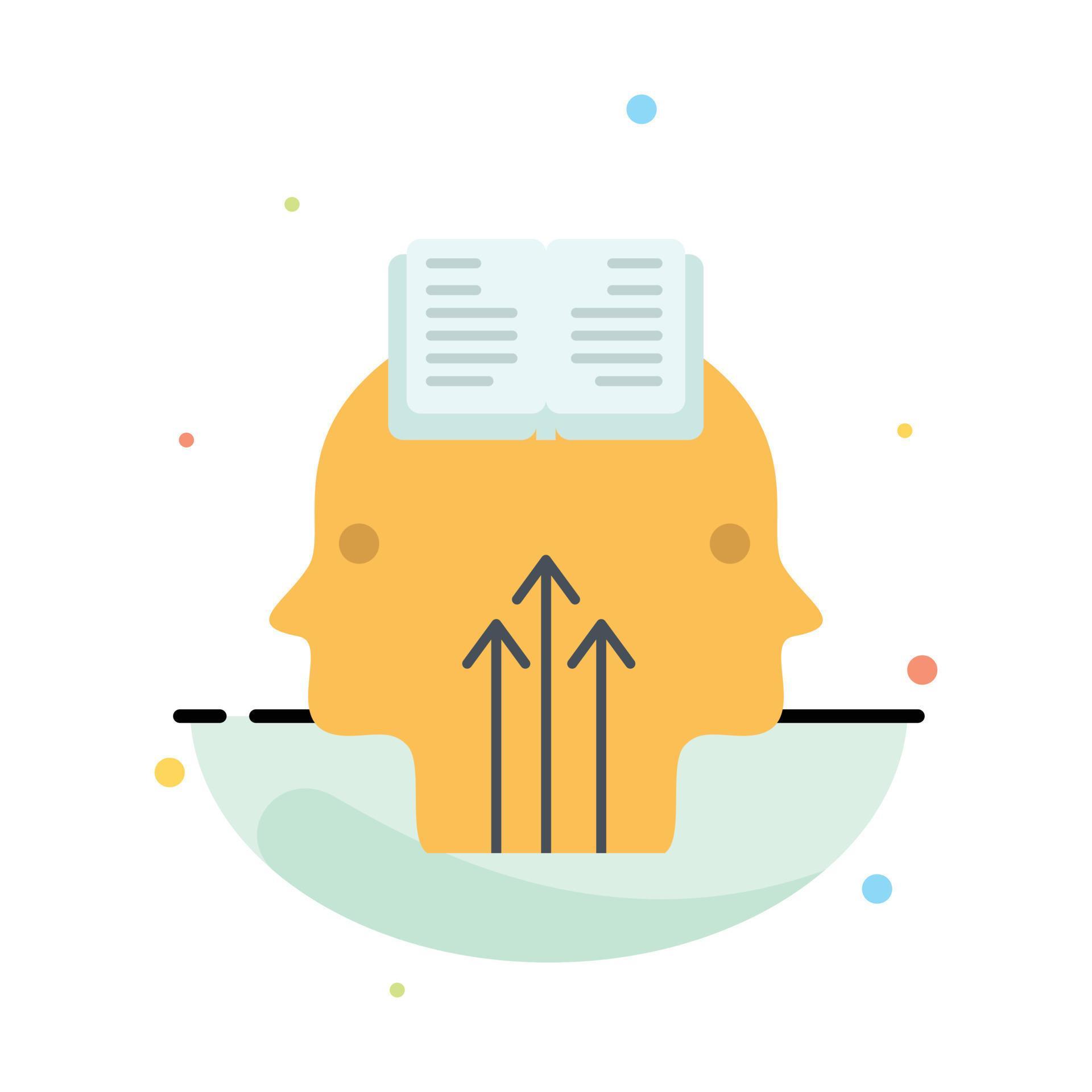 Mind Reading Programming Man Abstract Flat Color Icon Template 13327805