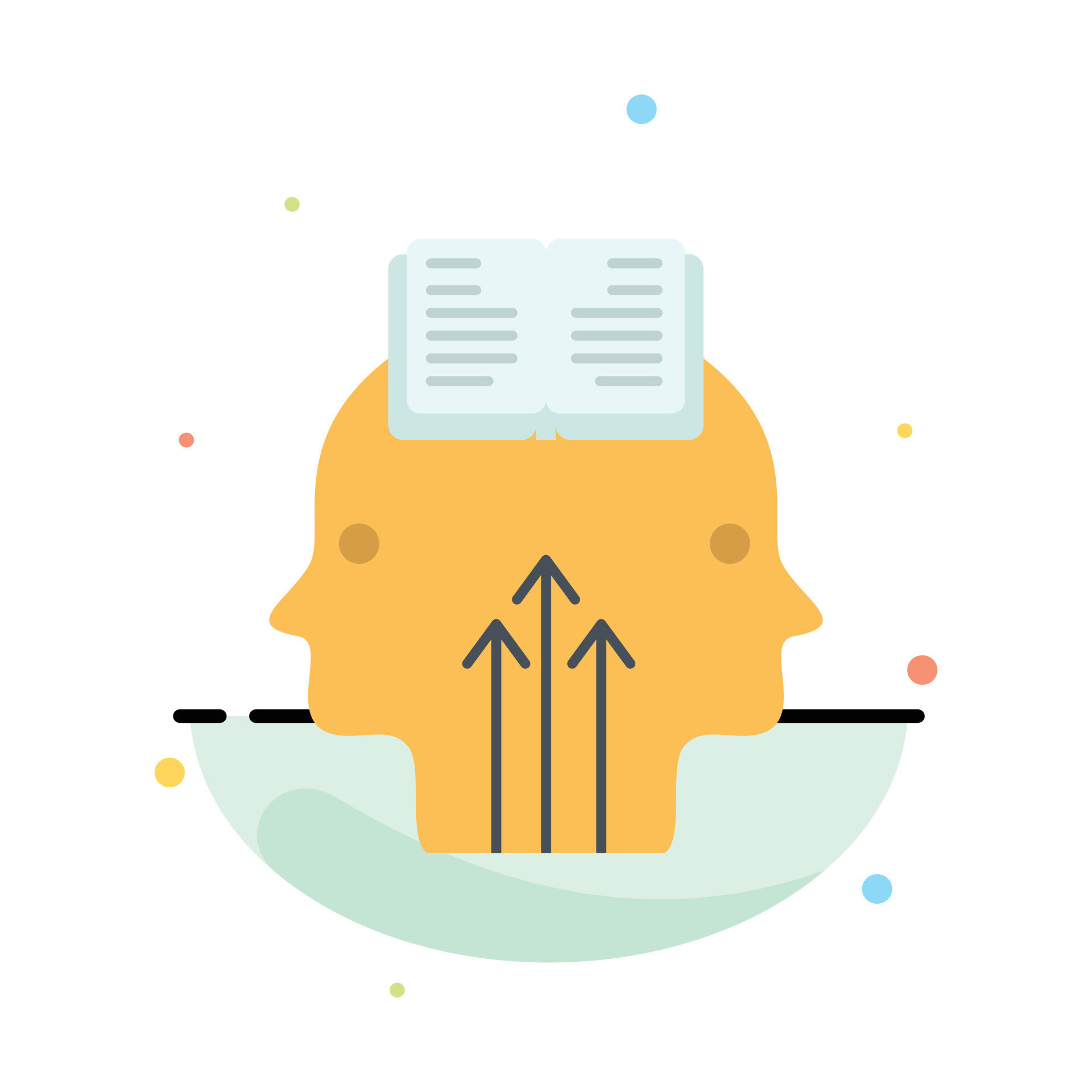 Mind Reading Programming Man Abstract Flat Color Icon Template 13327805