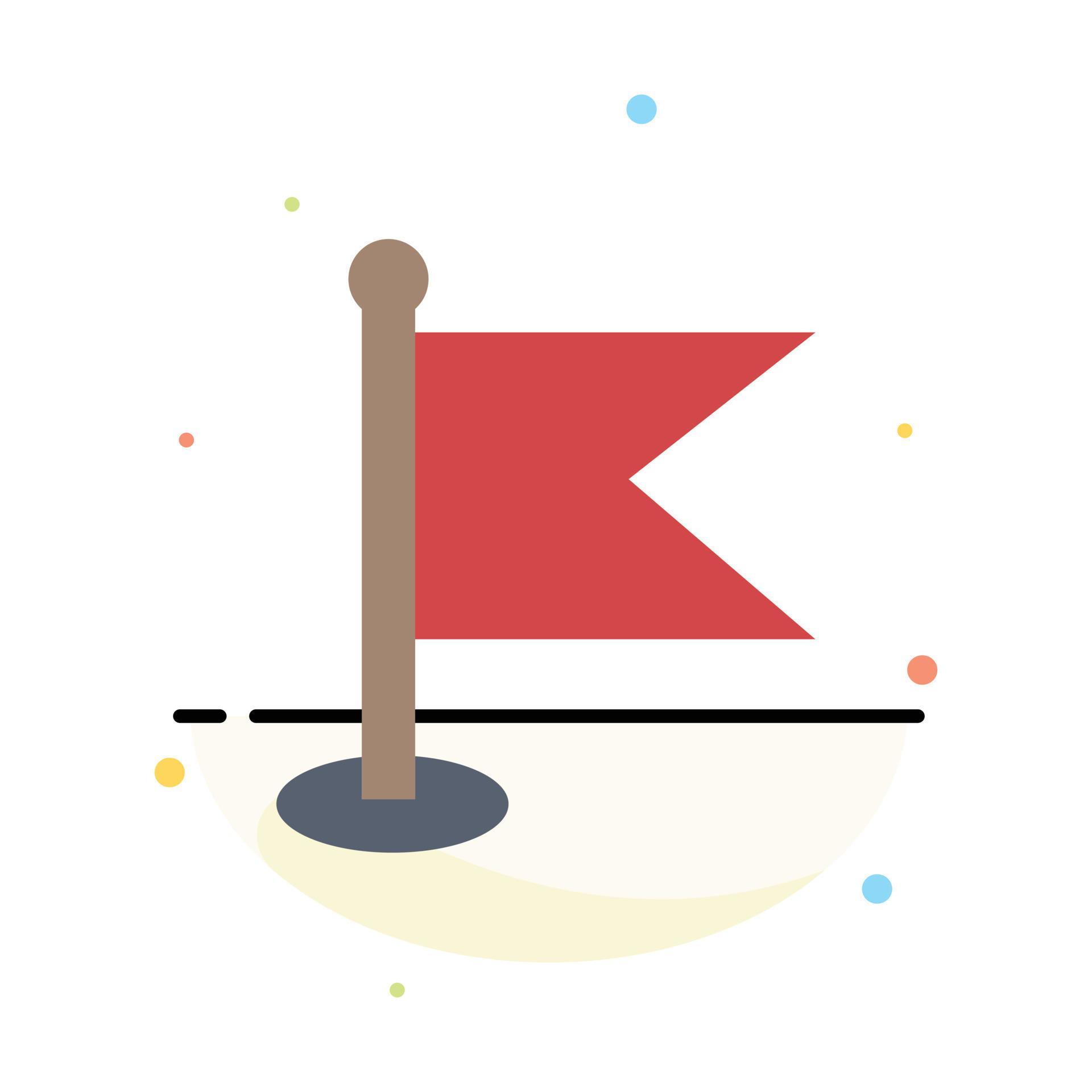 Flag Location Map World Abstract Flat Color Icon Template 13327955