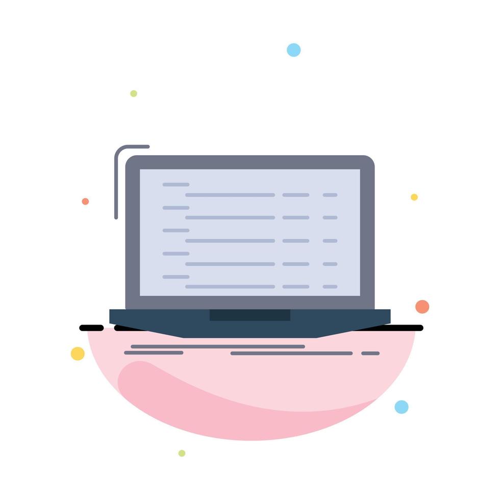Api App Coding Developer Laptop Flat Color Icon Vector 13328133 Vector Art At Vecteezy