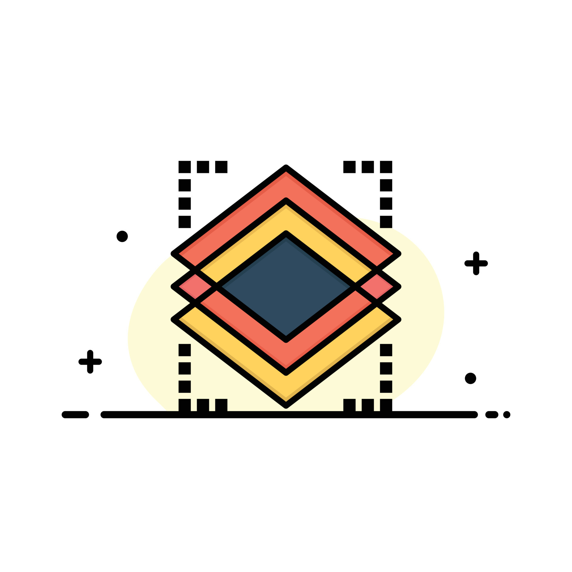 Layers Object Layer Server Business Flat Line Filled Icon Vector Banner Template 13328139 Vector