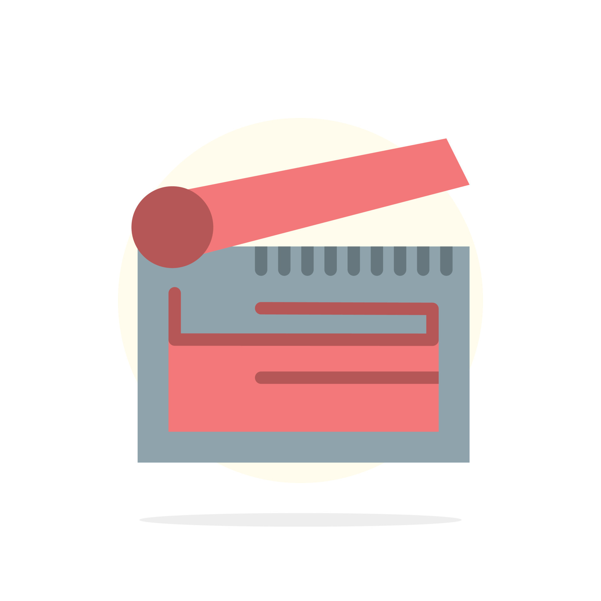 Action Board Clapboard Clapper Clapperboard Abstract Circle Background Flat Color Icon 13328181