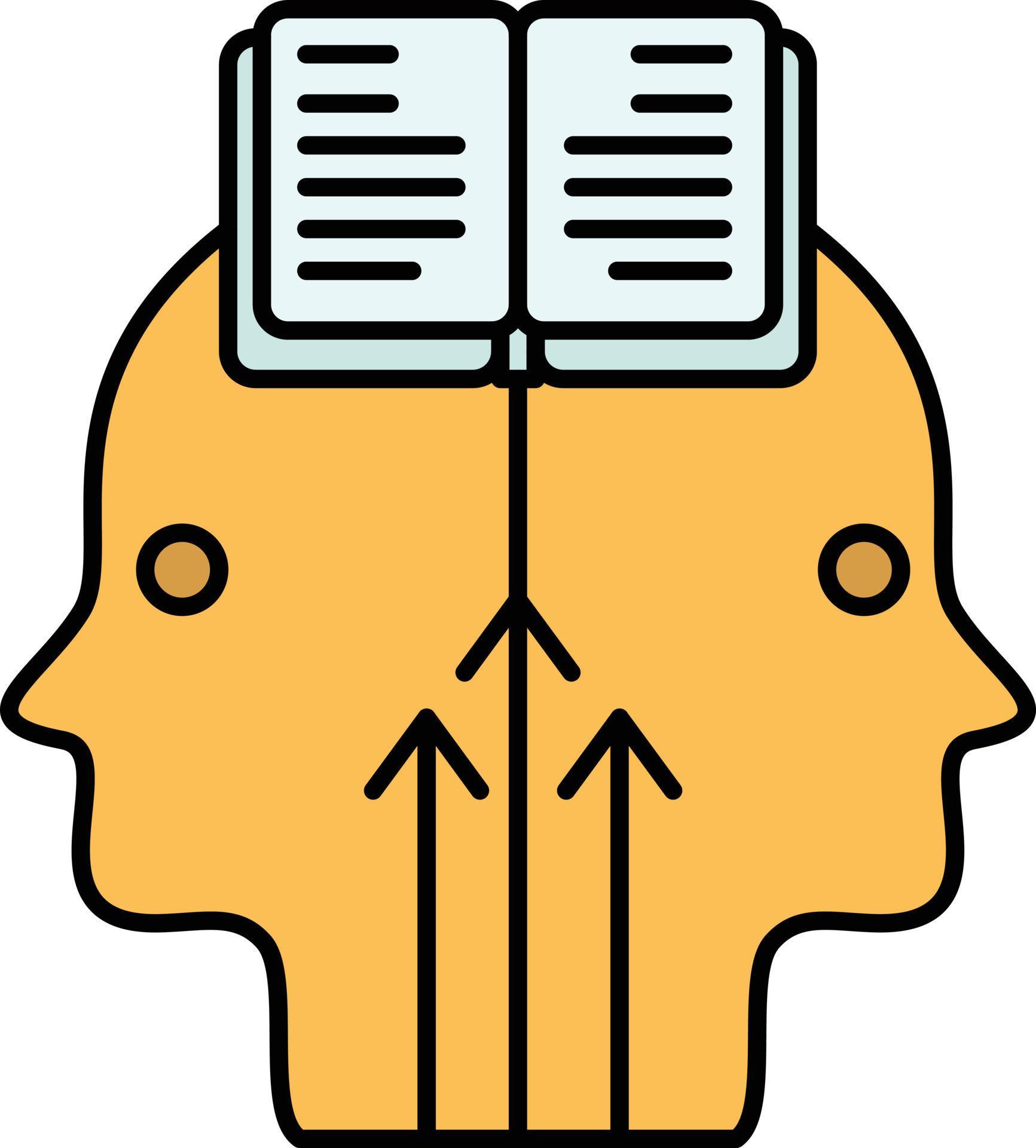 Mind Reading Programming Man Flat Color Icon Vector Icon Banner