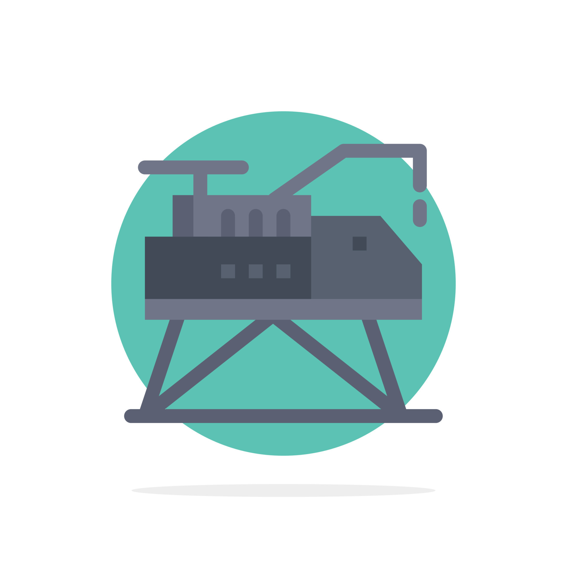 Construction Engineering Laboratory Platform Abstract Circle Background Flat Color Icon 13328616