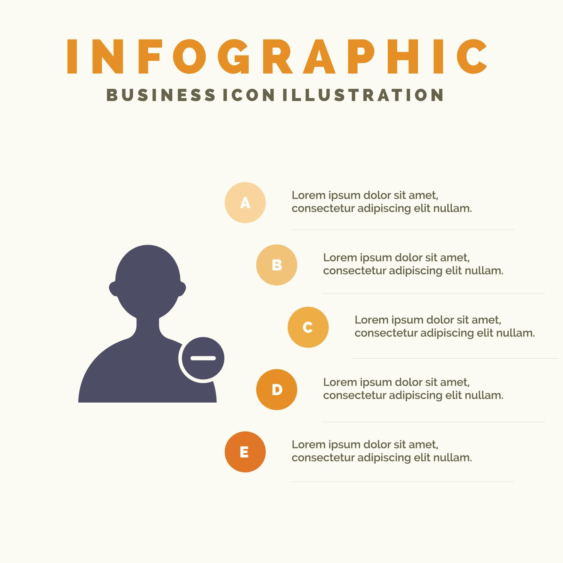 Basic Interface User Solid Icon Infographics 5 Steps Presentation ...