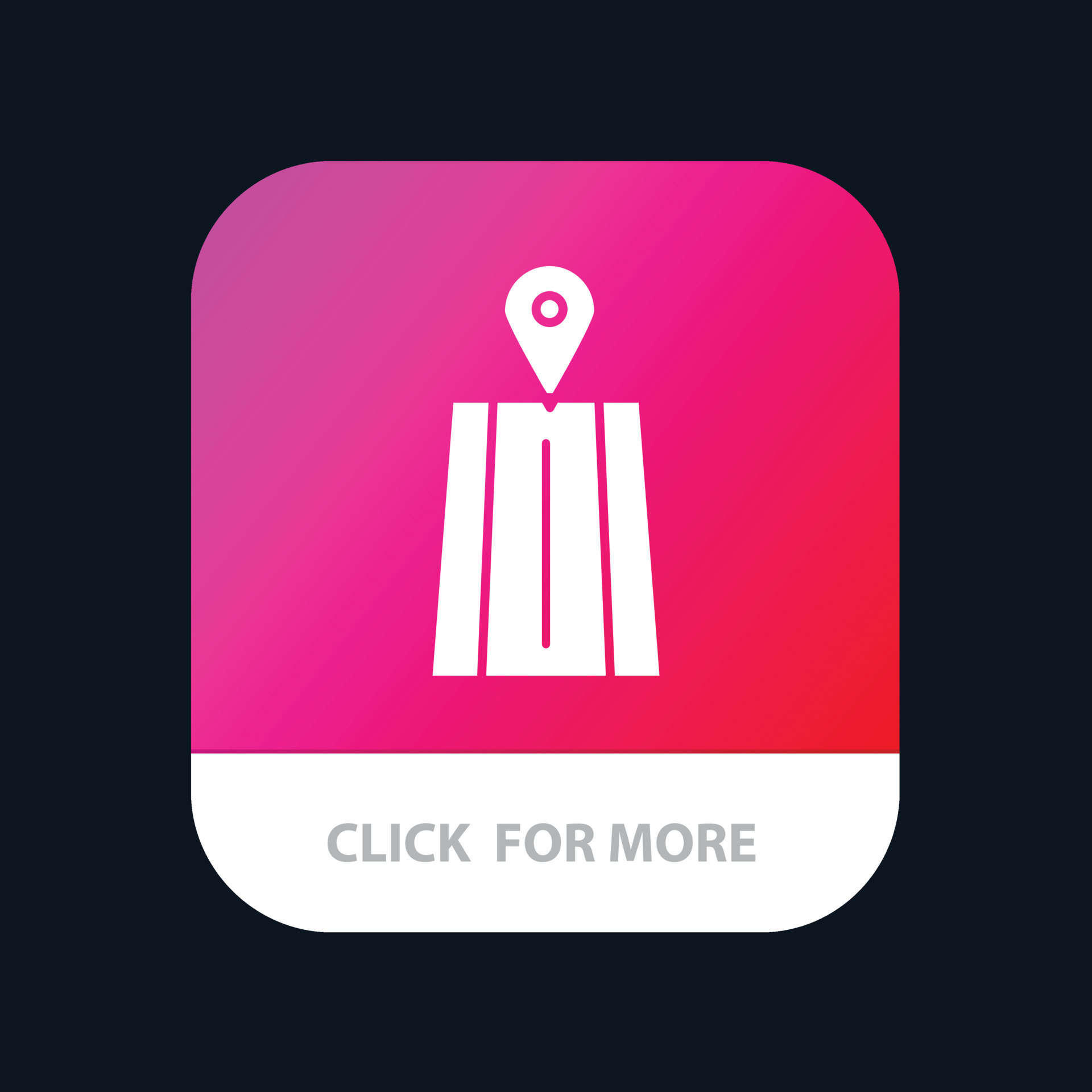 Navigation Road Route Mobile App Button Android and IOS Glyph Version 13328783 Vector Art at ...