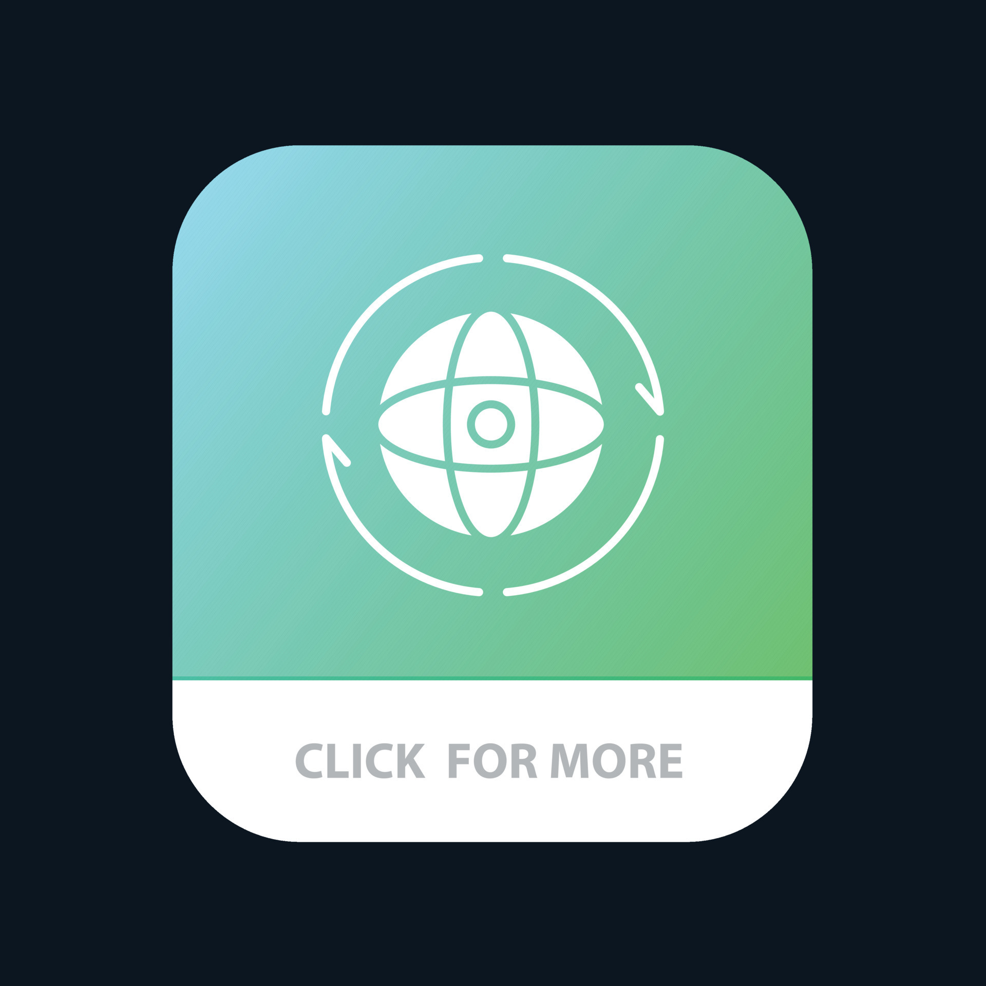 Globe World Earth Atom Connect Mobile App Button Android And Ios Glyph Version 13328869 Vector