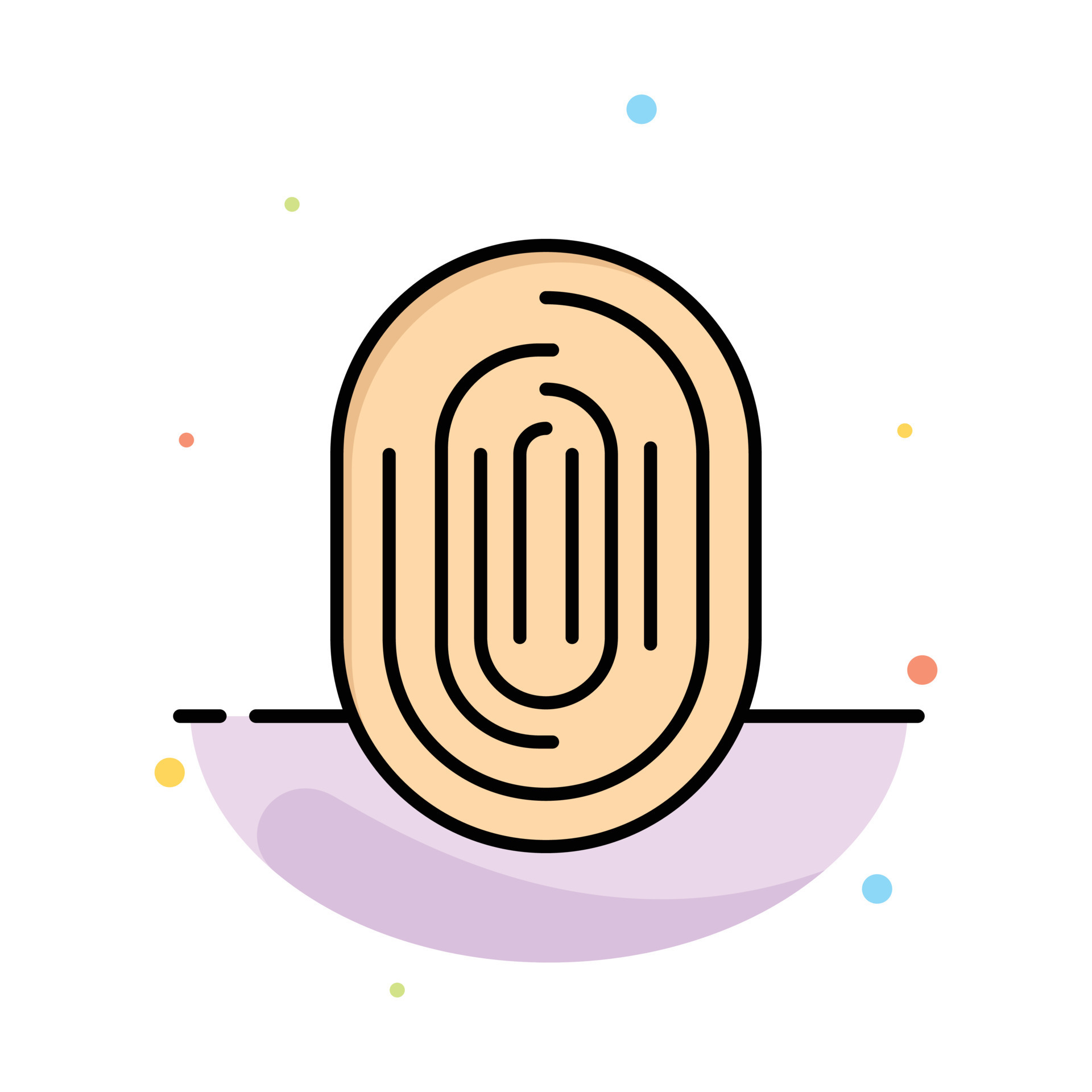 Fingerprint Identity Recognition Scan Scanner Scanning Abstract Flat