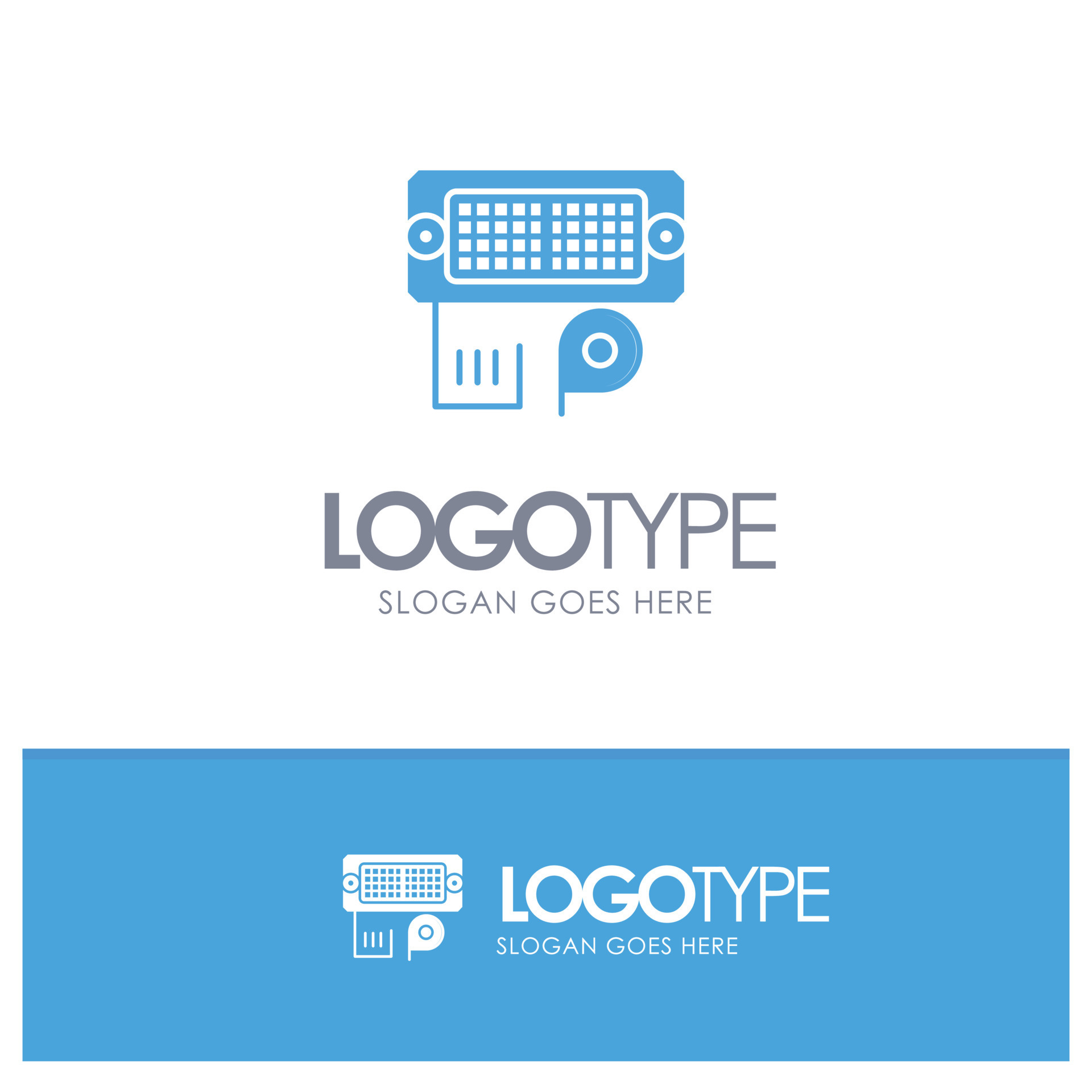 Adapter Connection Data Input Blue Solid Logo with place for tagline 13329434 Vector Art at Vecteezy