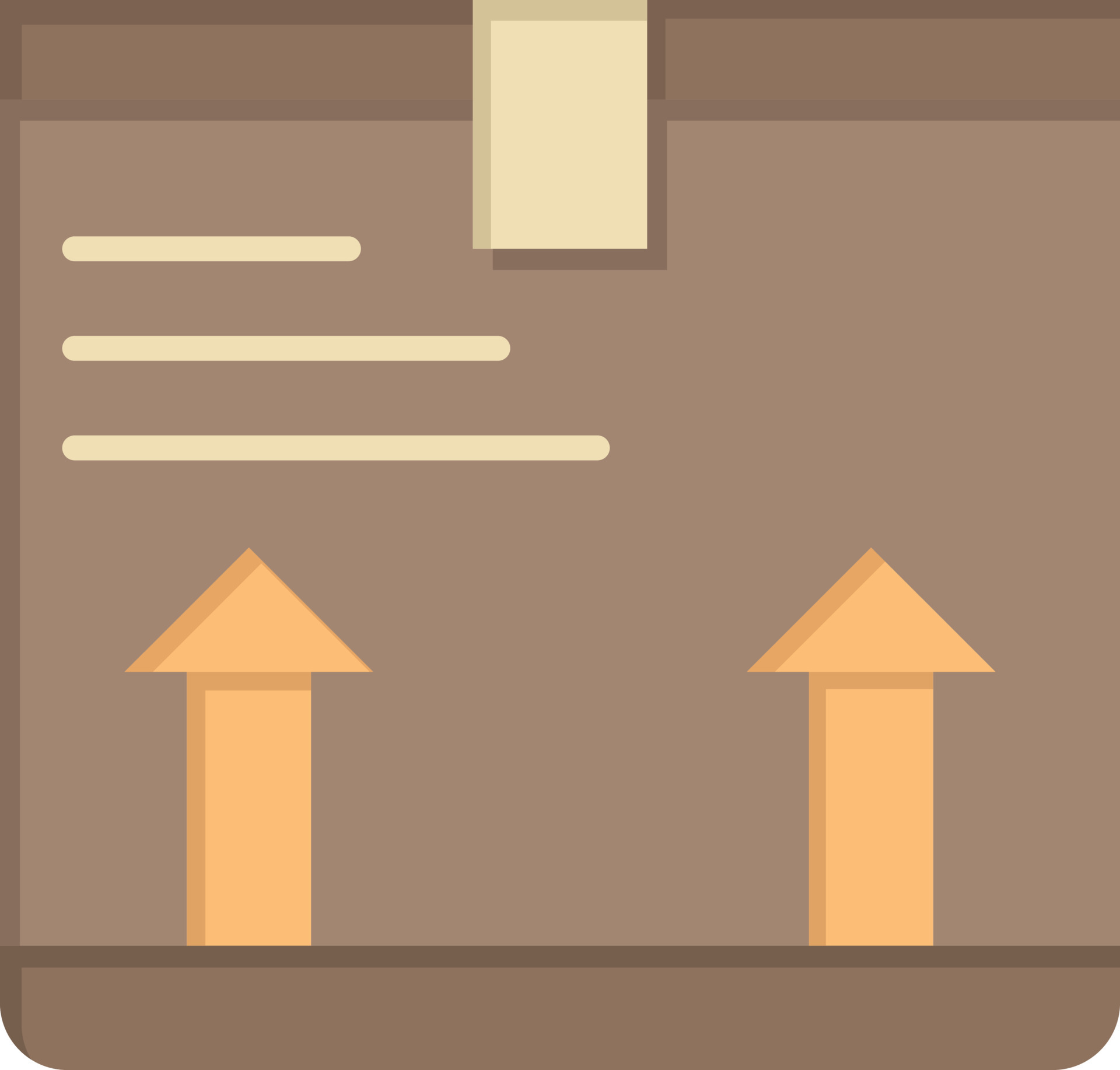 Deliver Box Arrow Up Flat Color Icon Vector icon banner Template 13329516 Vector Art at Vecteezy