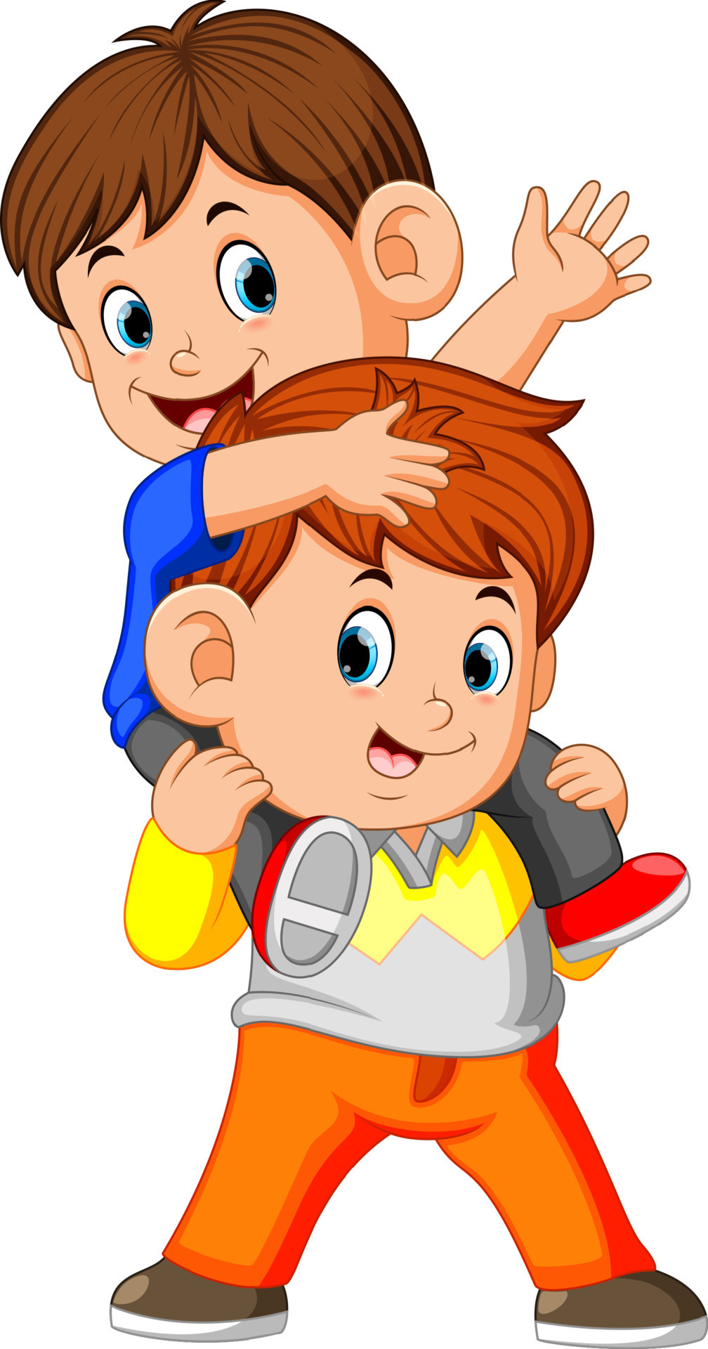 un niño feliz cargando a su hermano 13330527 Vector en Vecteezy un niño feliz cargando a su hermano 13330527 Vector en Vecteezy