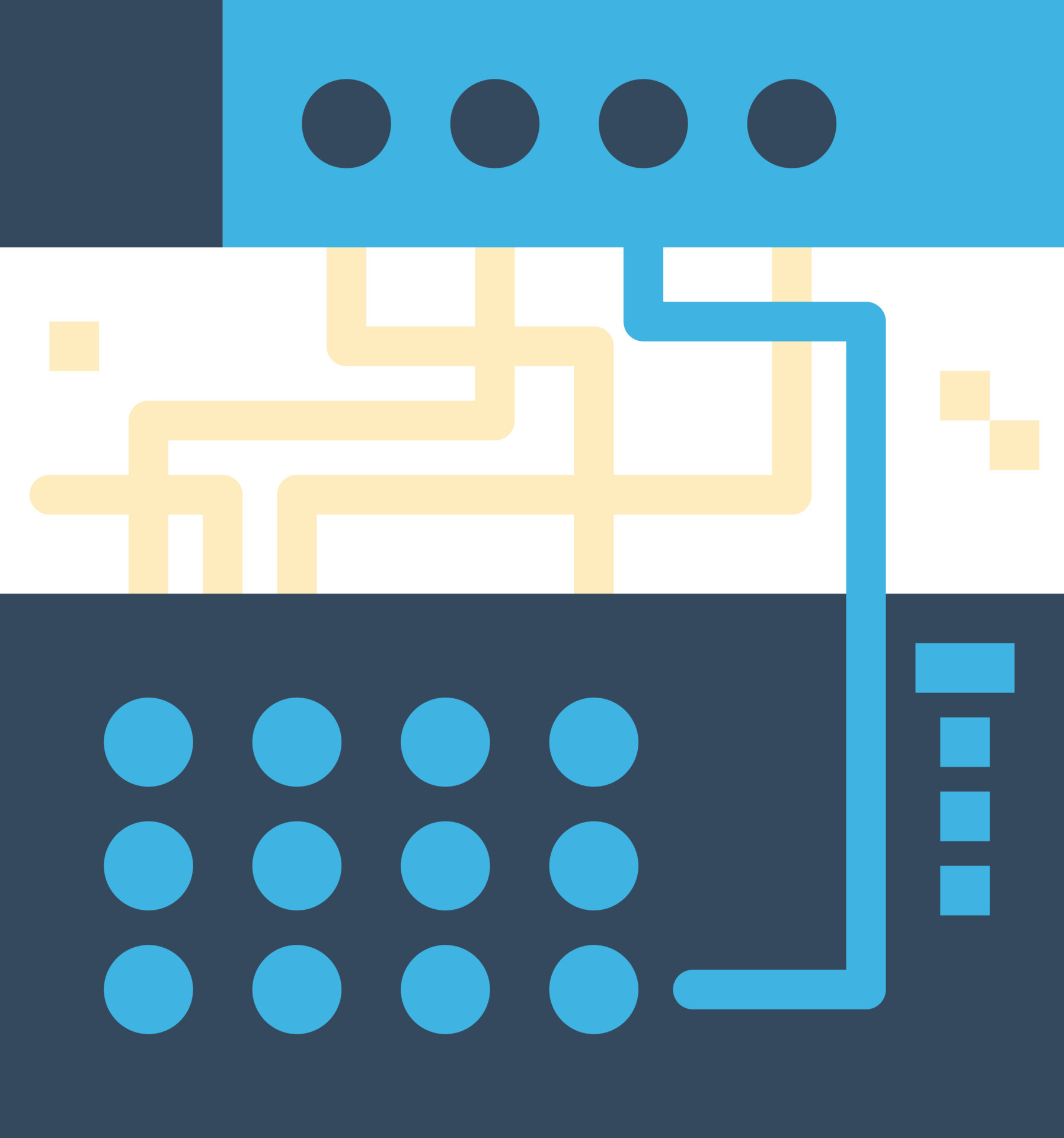 Analog Connection Device Module Sound Flat Color Icon Vector icon banner Template 13331050 ...