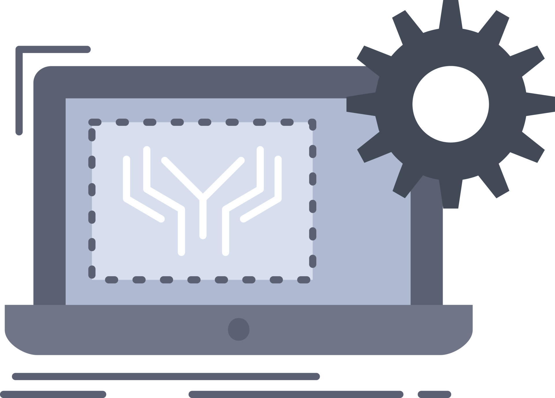 Blueprint Circuit Electronics Engineering Hardware Flat Color Icon