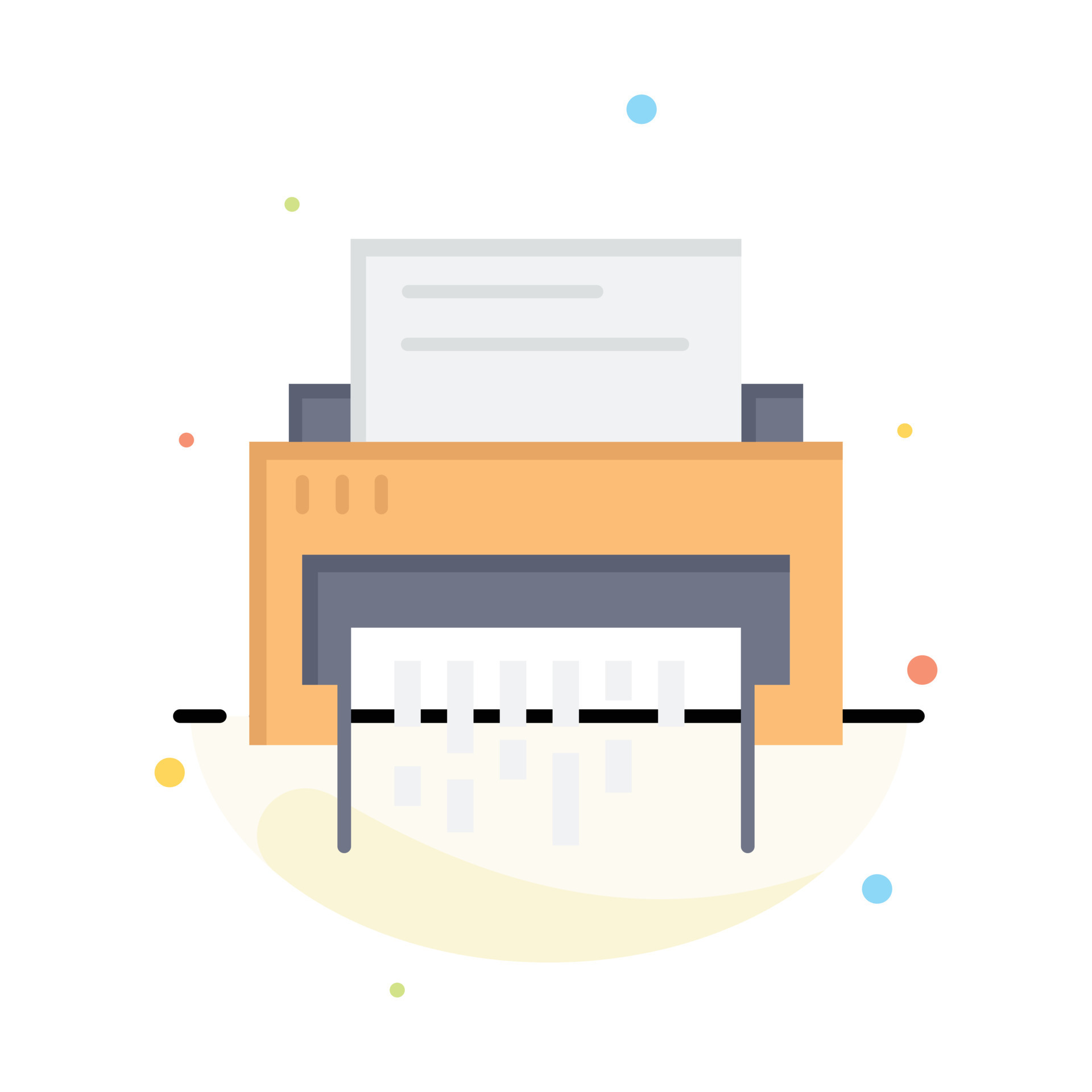 Confidential Data Delete Document File Information Shredder Abstract Flat Color Icon Template