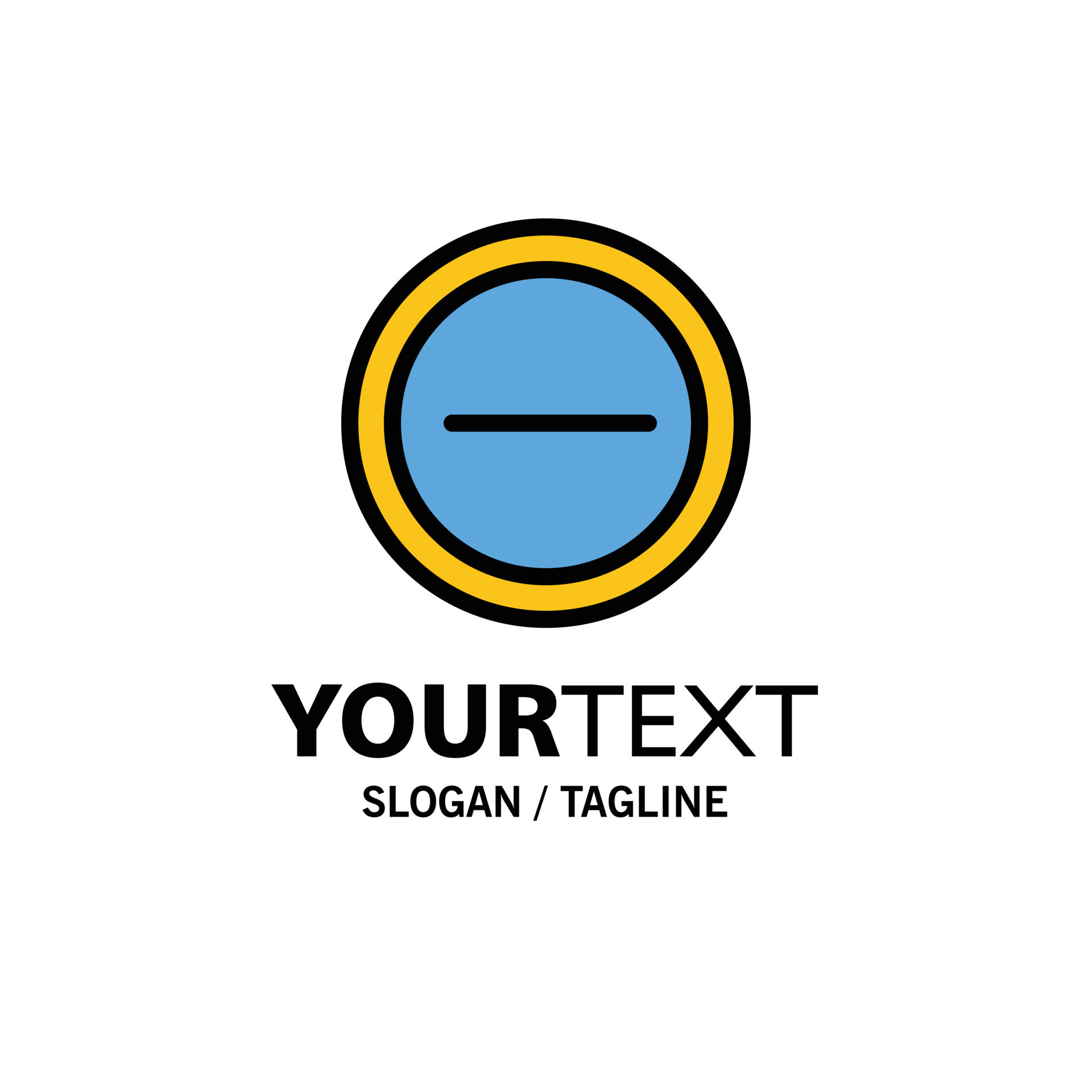 Interface Minus User Business Logo Template Flat Color 13332524 Vector