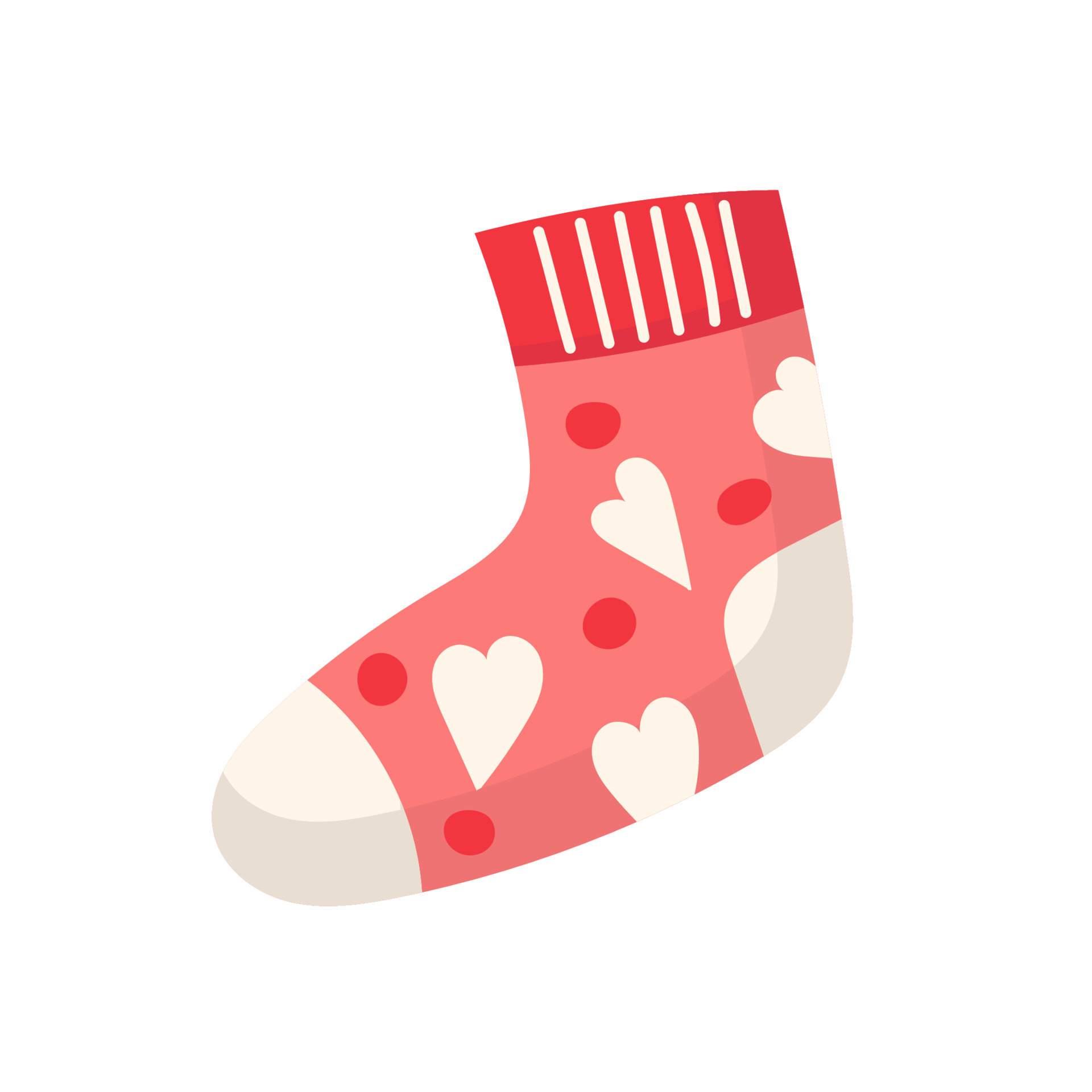 Woolen socks for feet icon. Accessory cotton and cartoon clothes. Textile color garment and cute ...