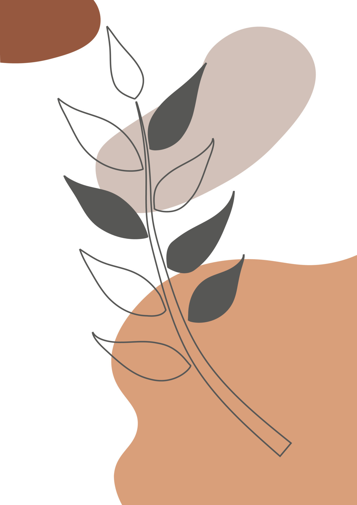 Abstract Decorative Background Poster With Leaves Foliage And abstract-decorative-background-poster-with-leaves-foliage-and